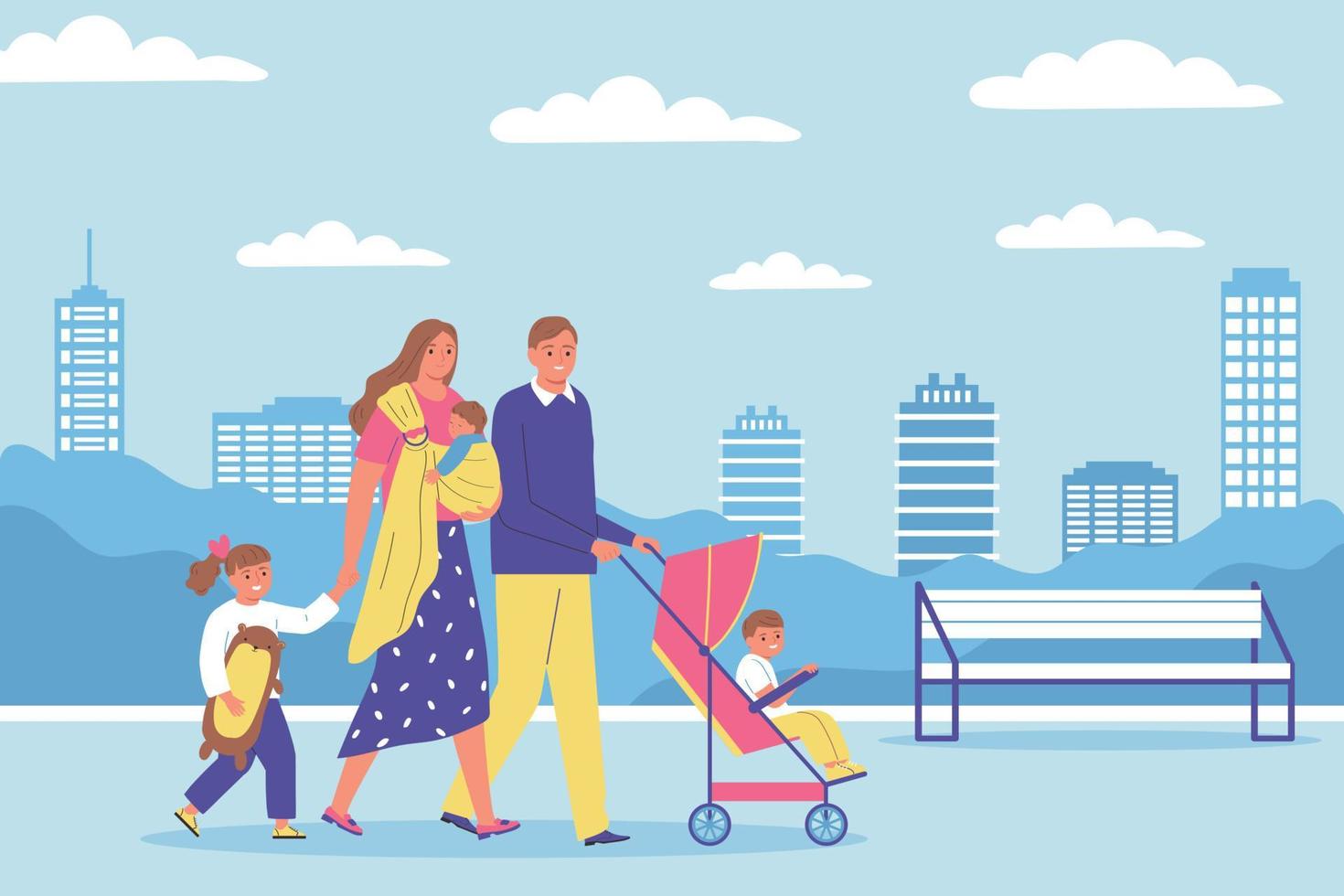 Family Flat Illustration 5725801 Vector Art at Vecteezy