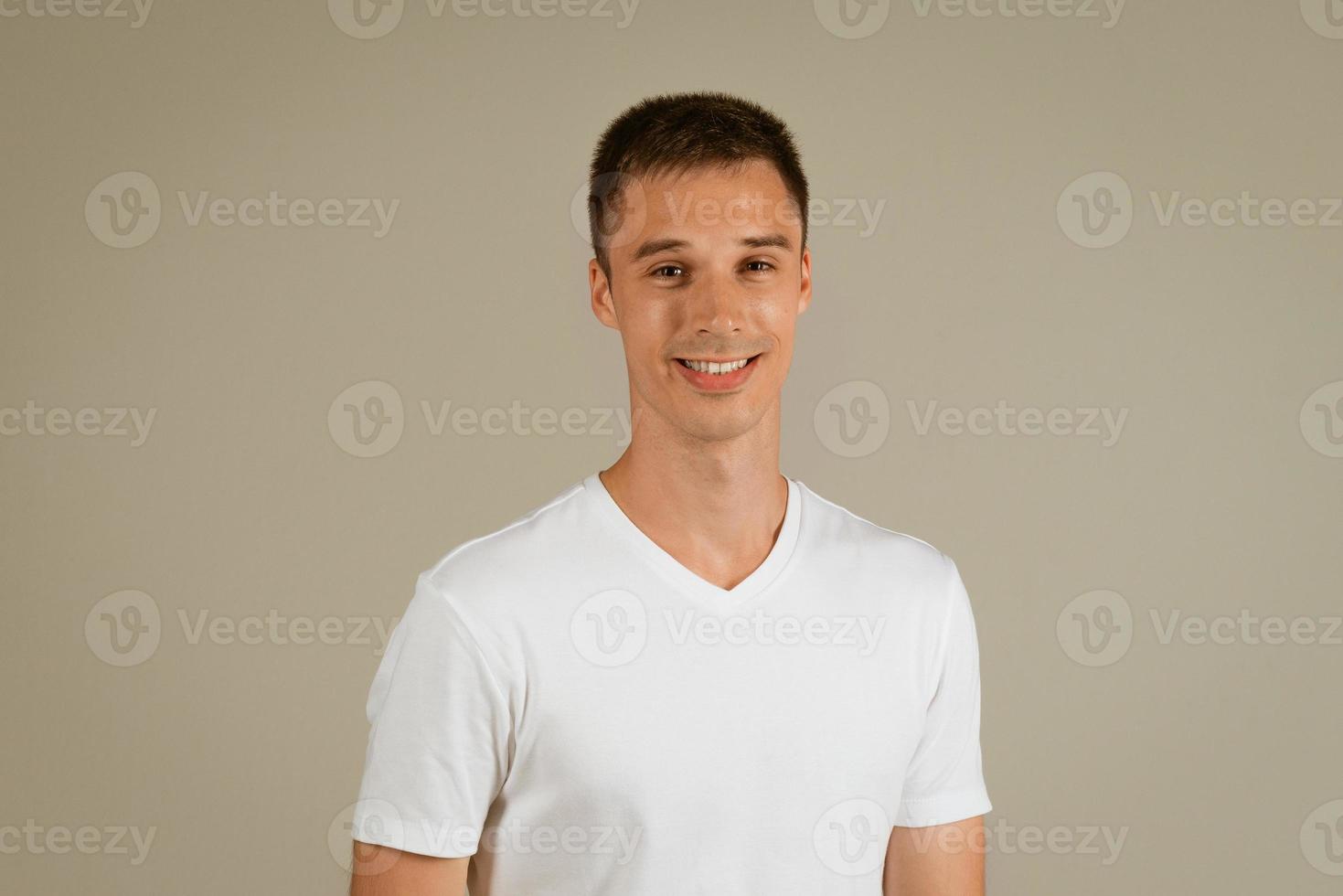 young adult man posing emotionally on a white background 5734524 Stock ...