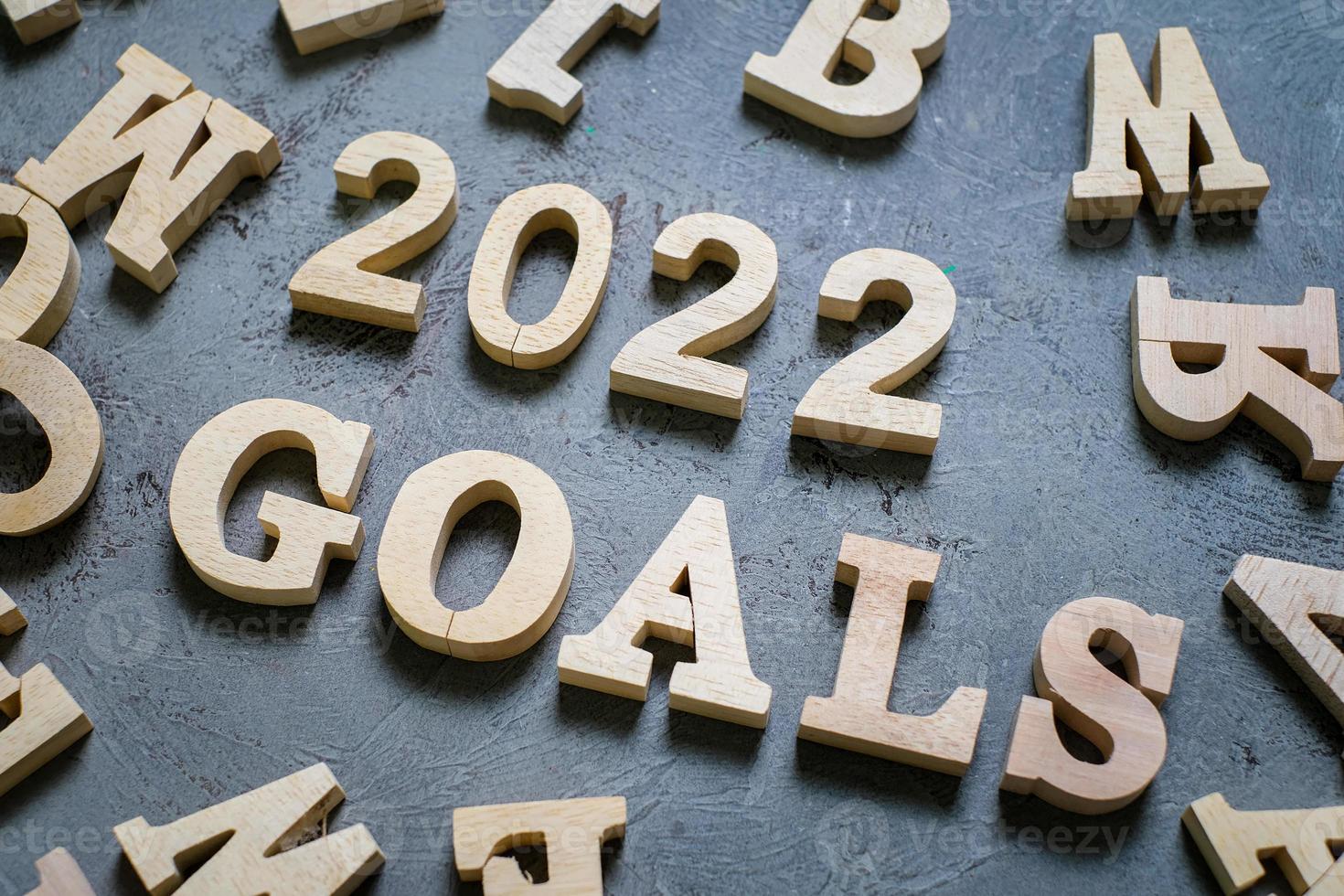 2022 wooden text number on grey background. 5737961 Stock Photo at Vecteezy