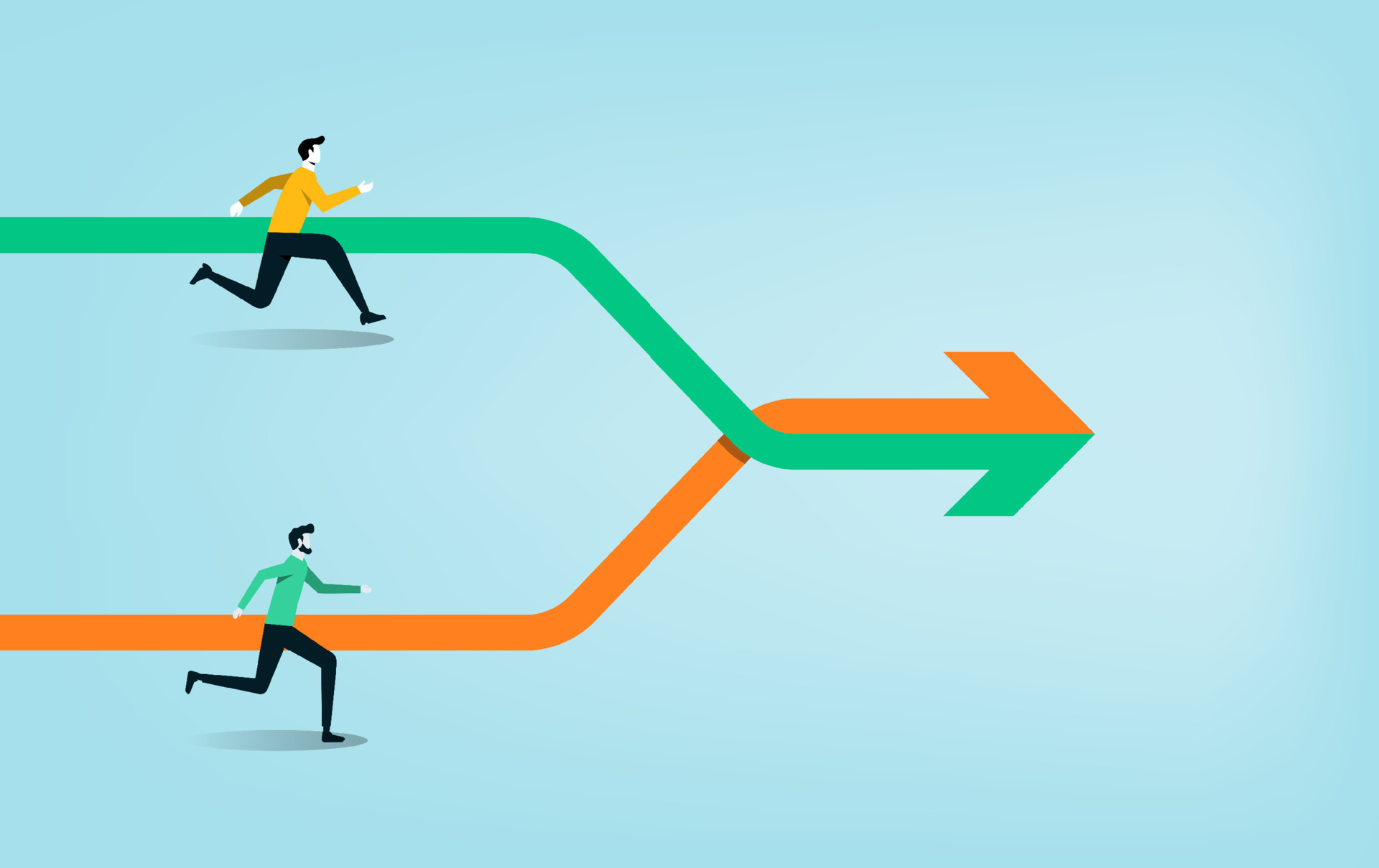 Collaboration synergy work together. Joint alliance and merger, team ...