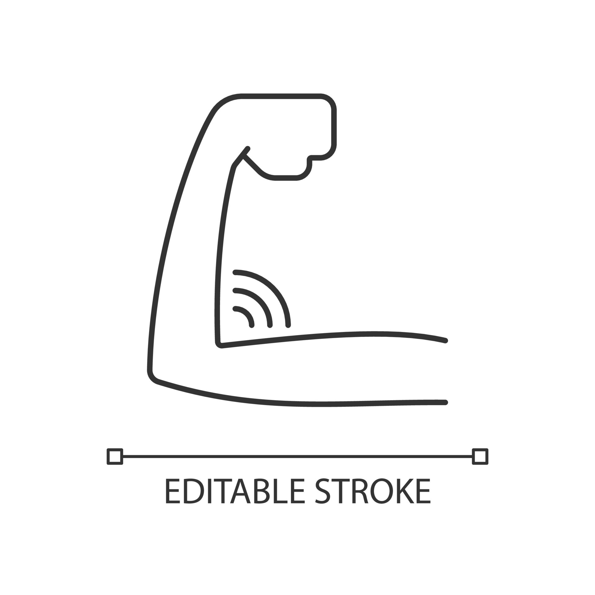 Lack of muscular strength linear icon. Experiencing weakness. Muscle ...