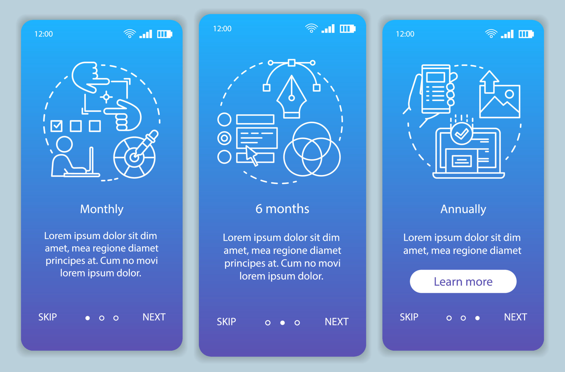 Photo Editor Subscription Onboarding Mobile App Page Screen Vector Template Walkthrough Website