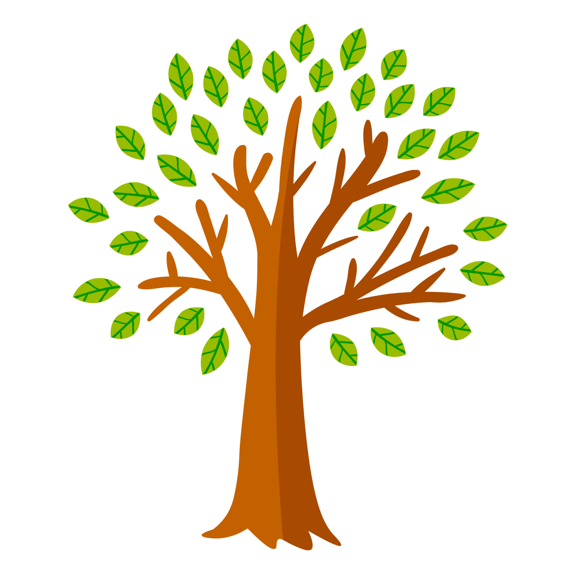 Cartoon green tree isolated on white background. 5753190 Vector Art at ...