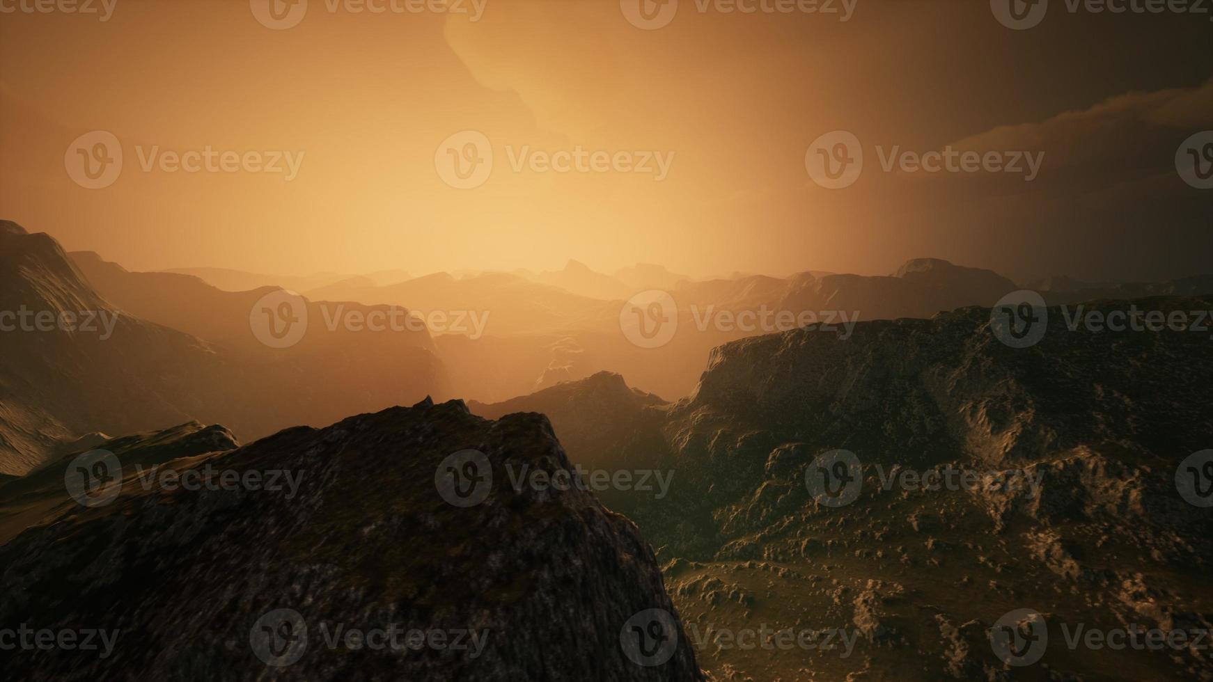 High mountain peaks covered with dramatic heavy fog 5754400 Stock Photo ...