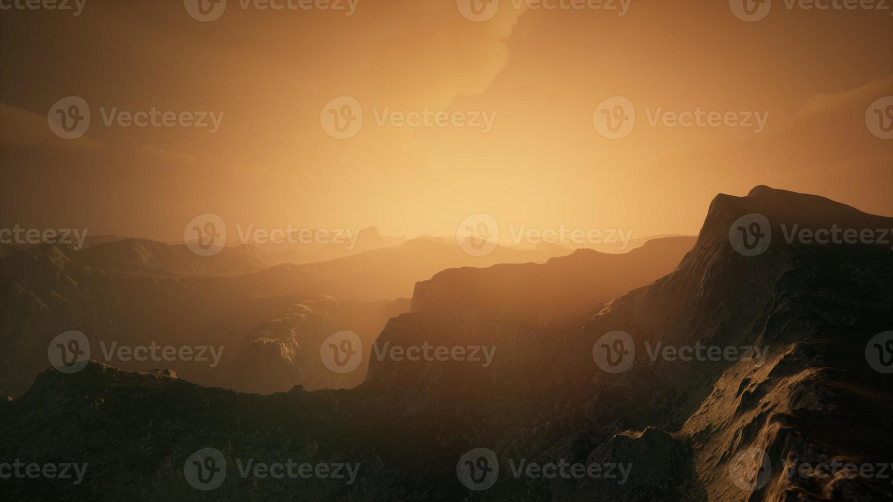High mountain peaks covered with dramatic heavy fog 5755030 Stock Photo ...
