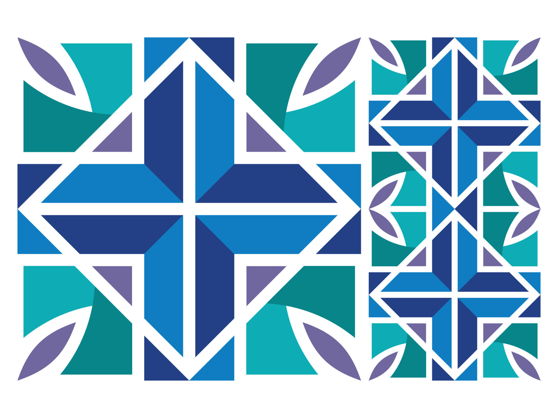 Pattern Seamless Colorful Geometric Design Tile Free 5757586 Vector Art ...