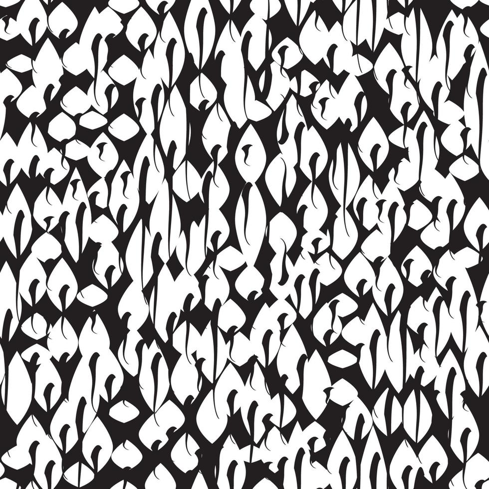 Abstract irregular stripe line seamless pattern. Black and white stripped texture. Ornamental ...