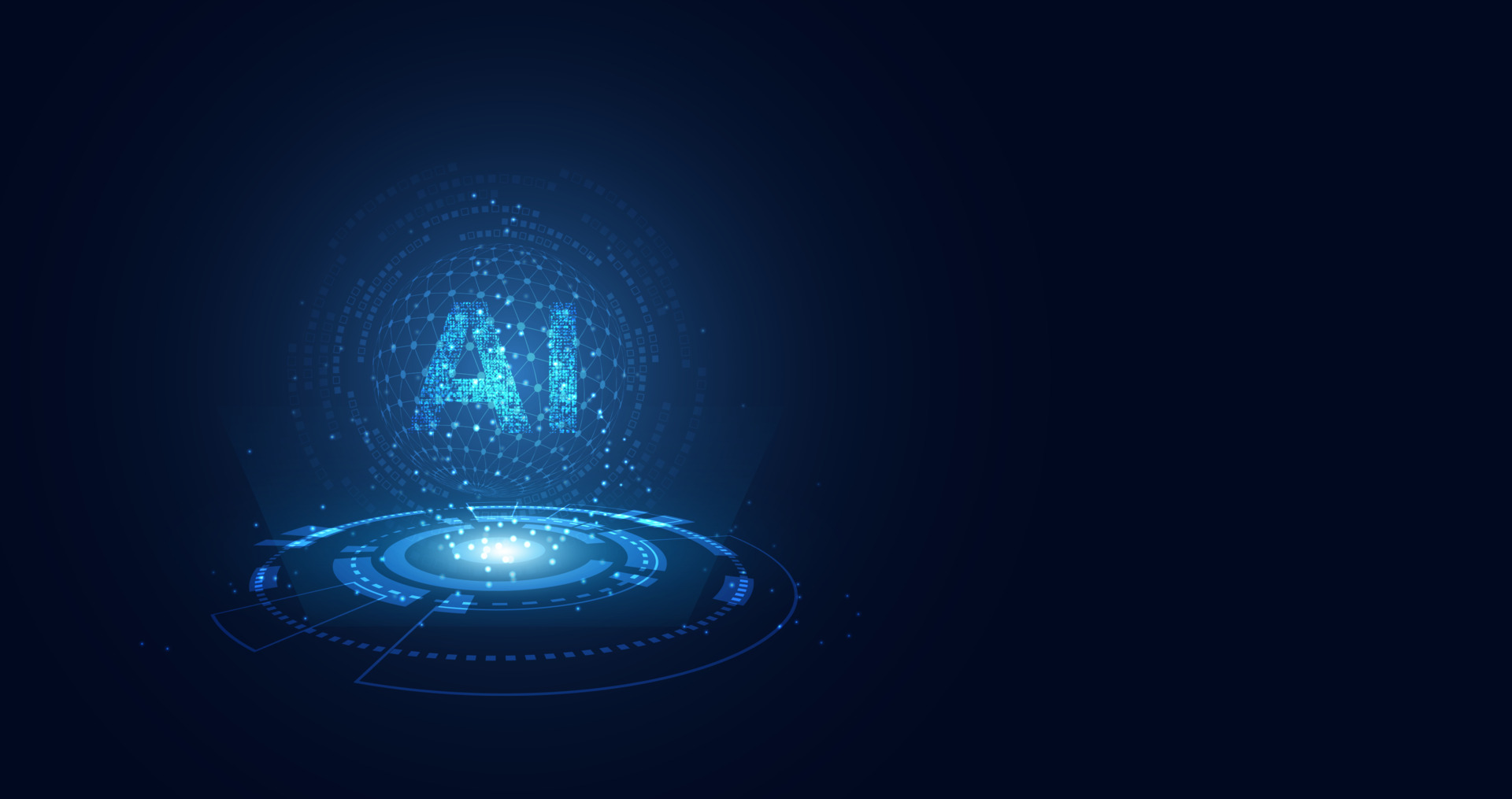 Abstract Technology Ai Computing On Circle Concept Working Data Of
