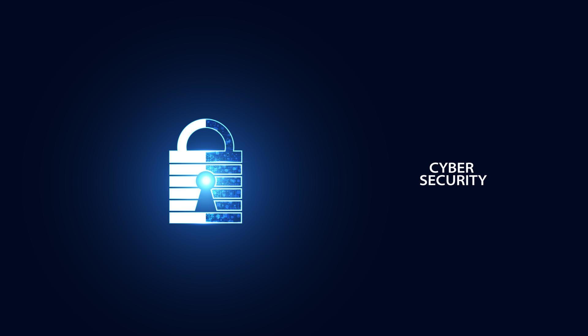 Abstract Padlock Cyber Security Concept Protection Of Information In The Online World Cyber