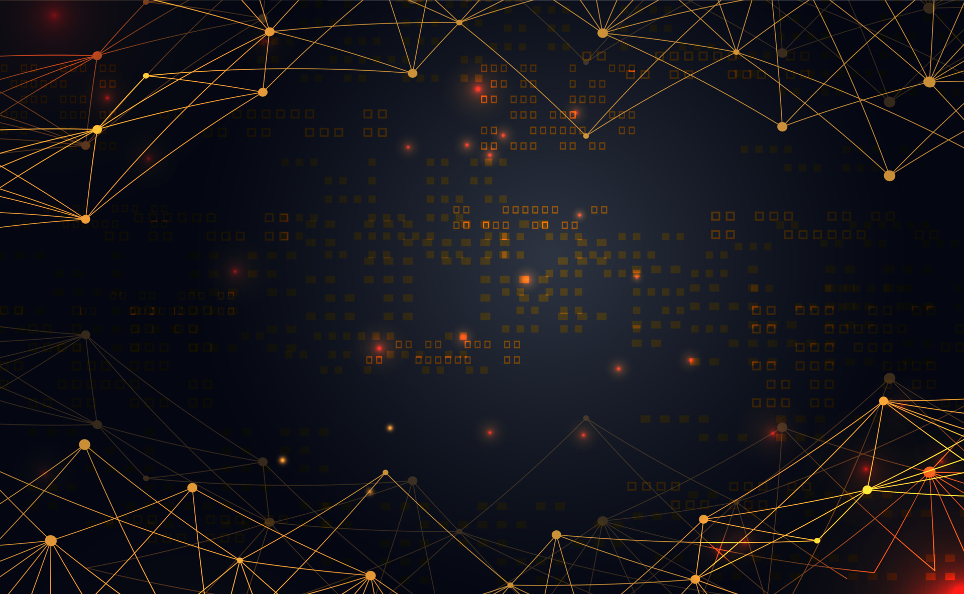 Modern Abstract Network Science Connection Technology Gold Line Premium