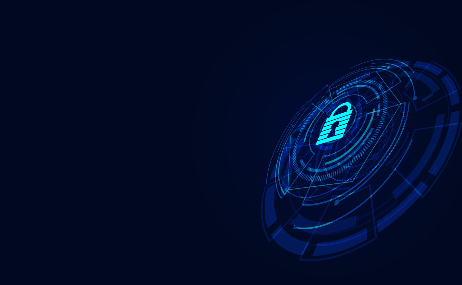 Abstract Padlock Network Cyber Security Connection Information Personal Data Concept Protect