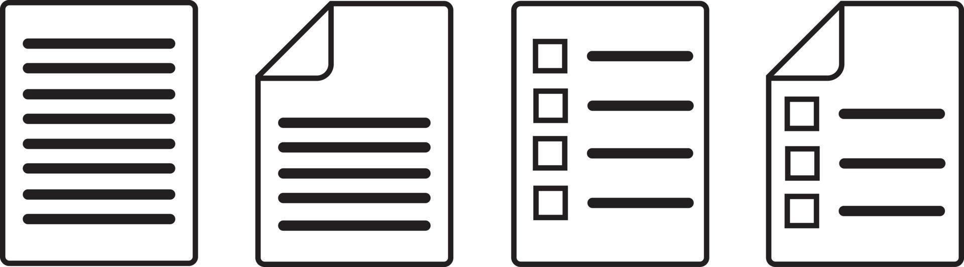 Document Symbol Set. Document vector icons isolated design.Edit ...