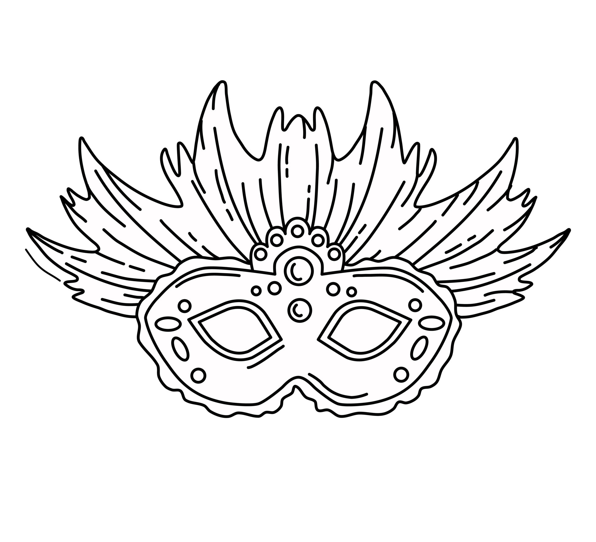 Masquerade Drawing Easy
