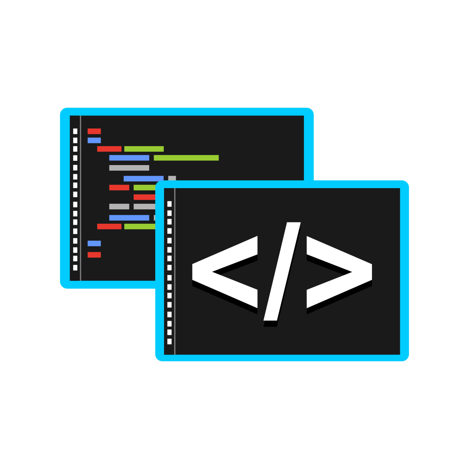 Programming Or Coding Icon Programming Editor Symbol 5862228 Vector 8398