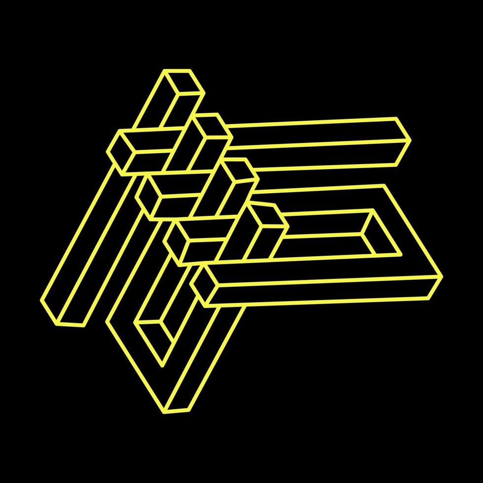 Paradox Impossible Optical Illusion Shapes Optical Art Impossible Figures Line Art Unreal