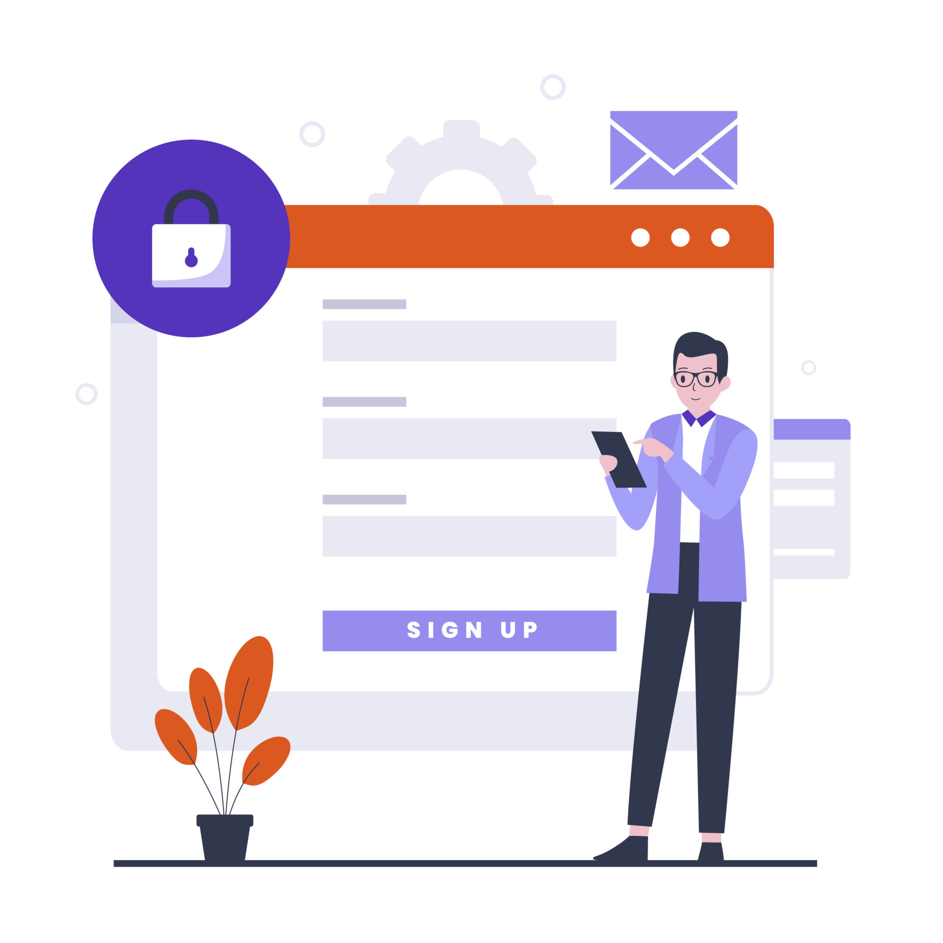 Online Registration Illustration Design Concept 5867677 Vector Art At Vecteezy