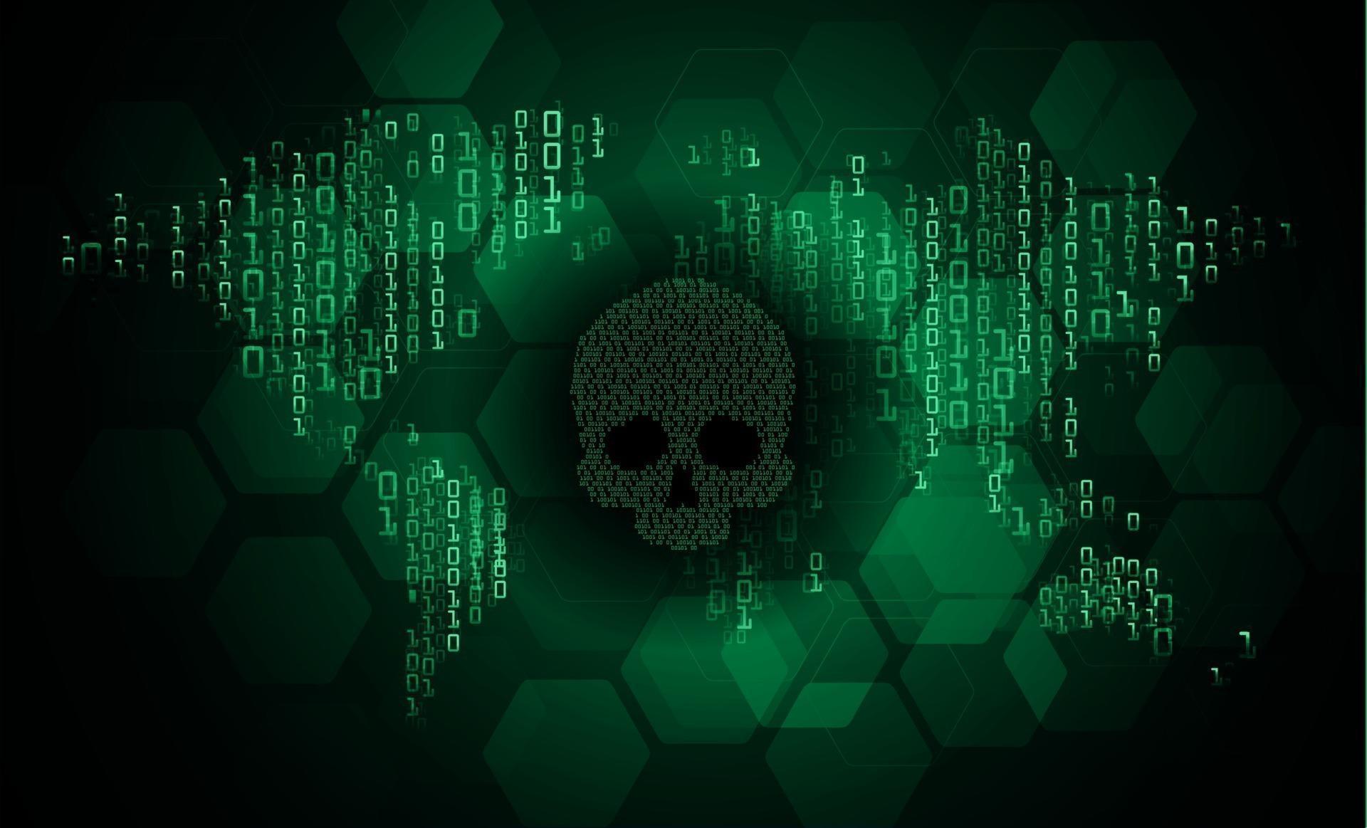 cyber hacker attack background, skull vector 5869439 Vector Art at Vecteezy