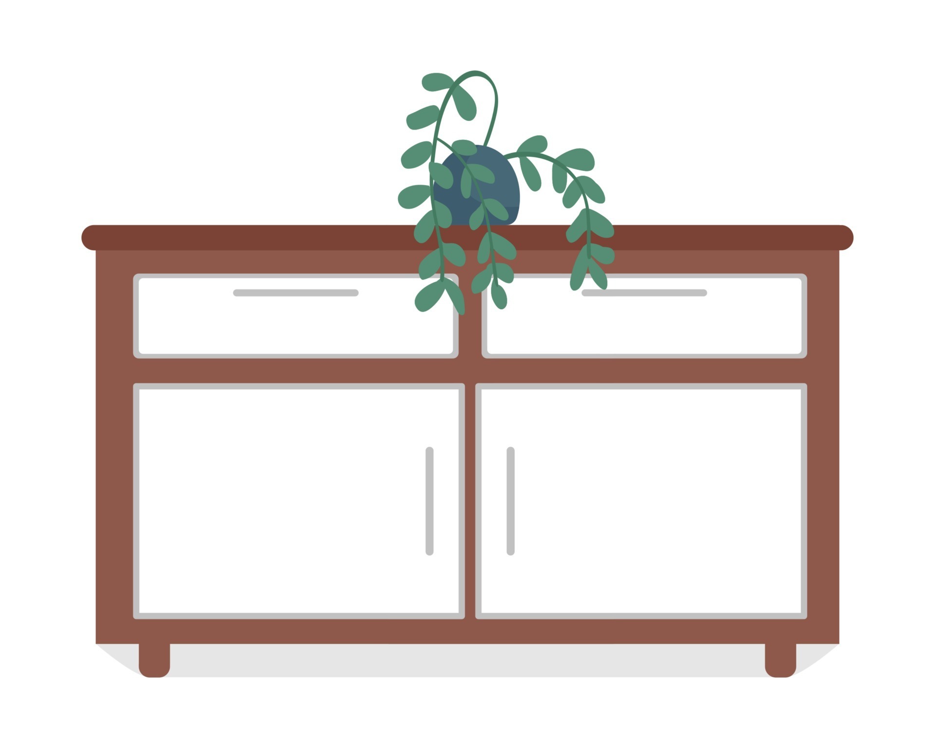 Cabinet Semi Flat Color Vector Object 5870283 Vector Art At Vecteezy