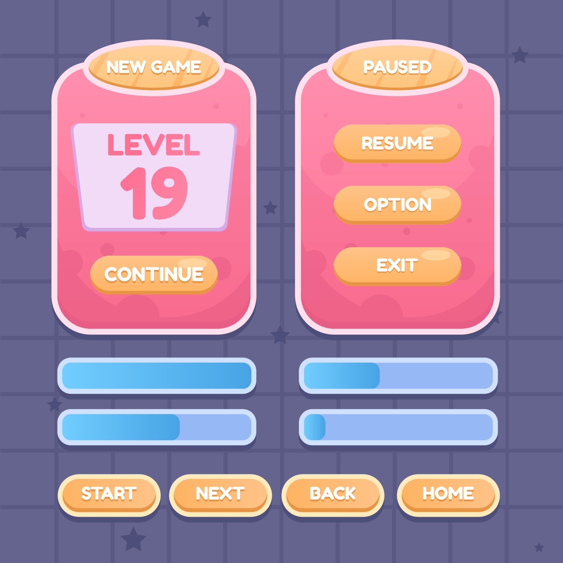 Button Set Designed Game User Interface Gui For Video Games Computers 5870412 Vector Art At