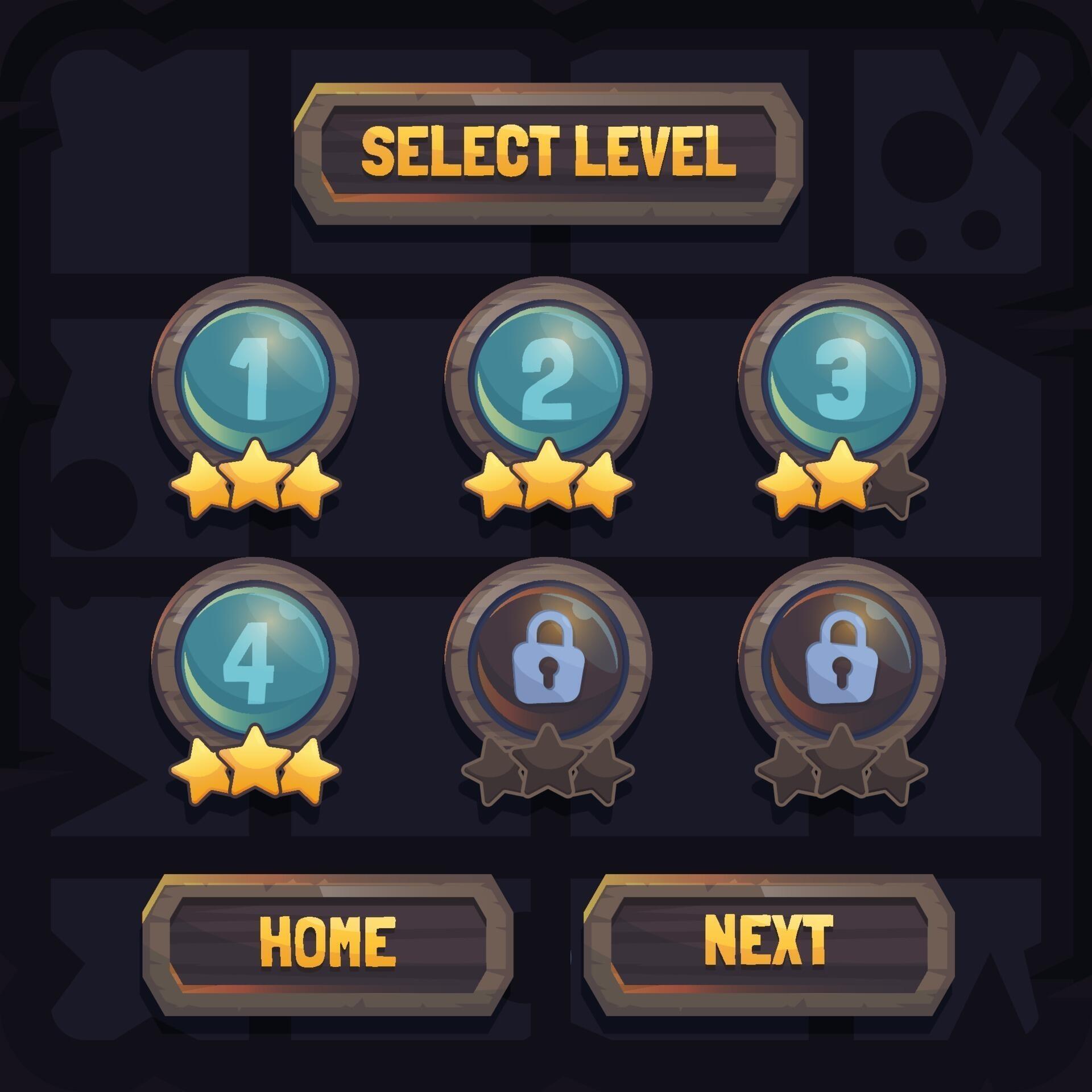 Button Set Designed Game User Interface Gui For Video Games Computers 5870421 Vector Art At