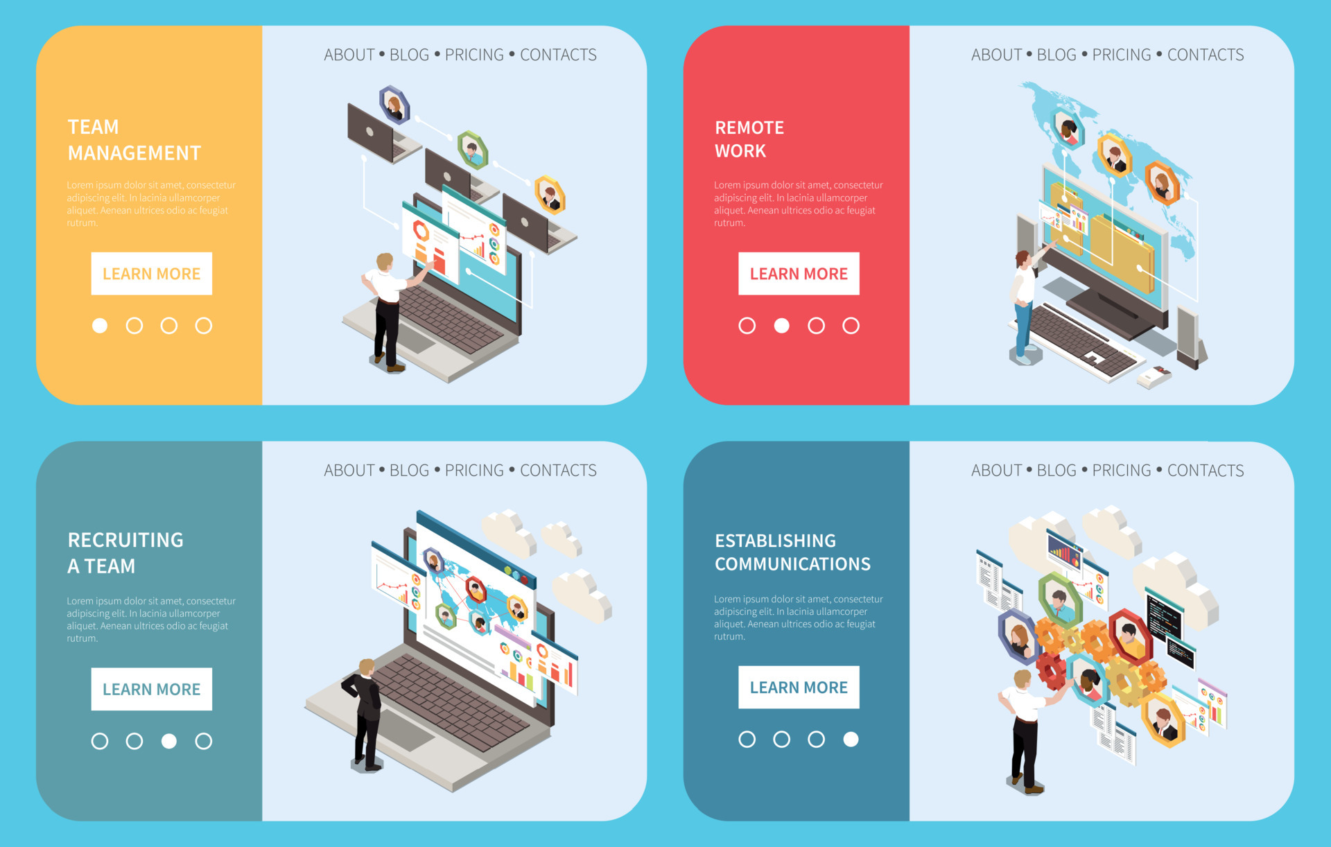 Remote Work Banners 5880772 Vector Art at Vecteezy