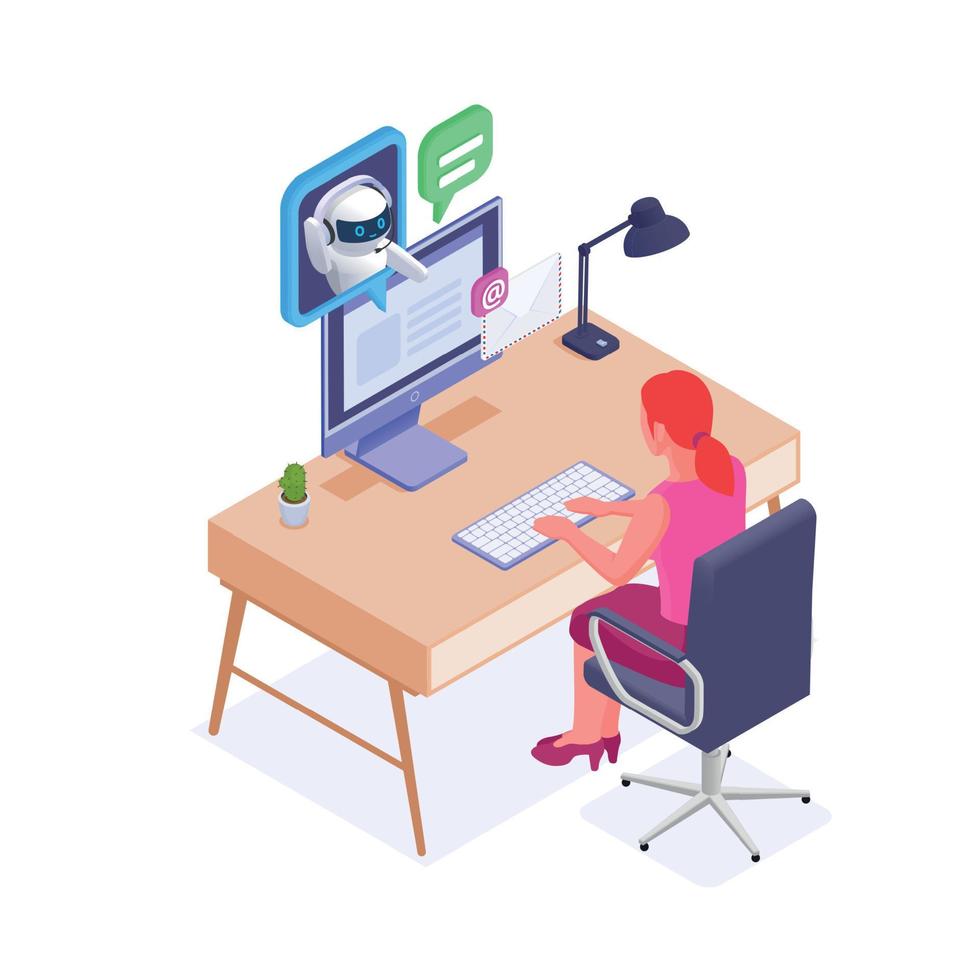 Chatbot Messenger Concept 5881699 Vector Art at Vecteezy