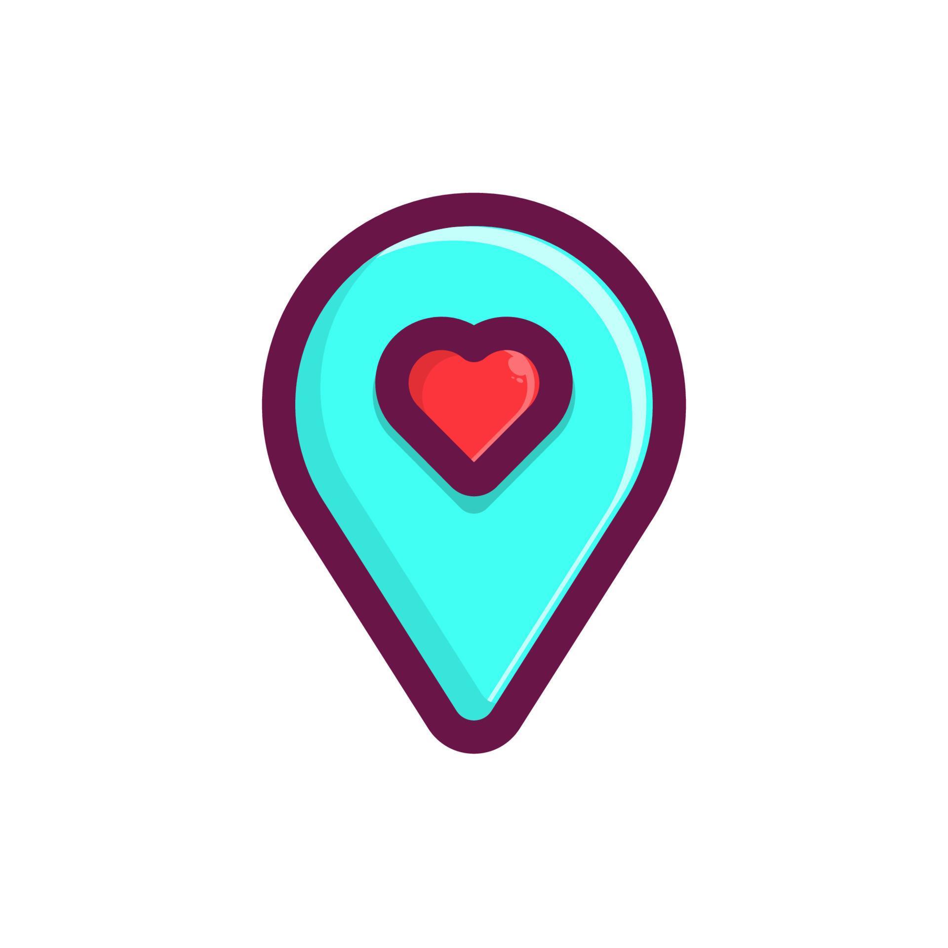 Map Pointer with Heart 5886987 Vector Art at Vecteezy