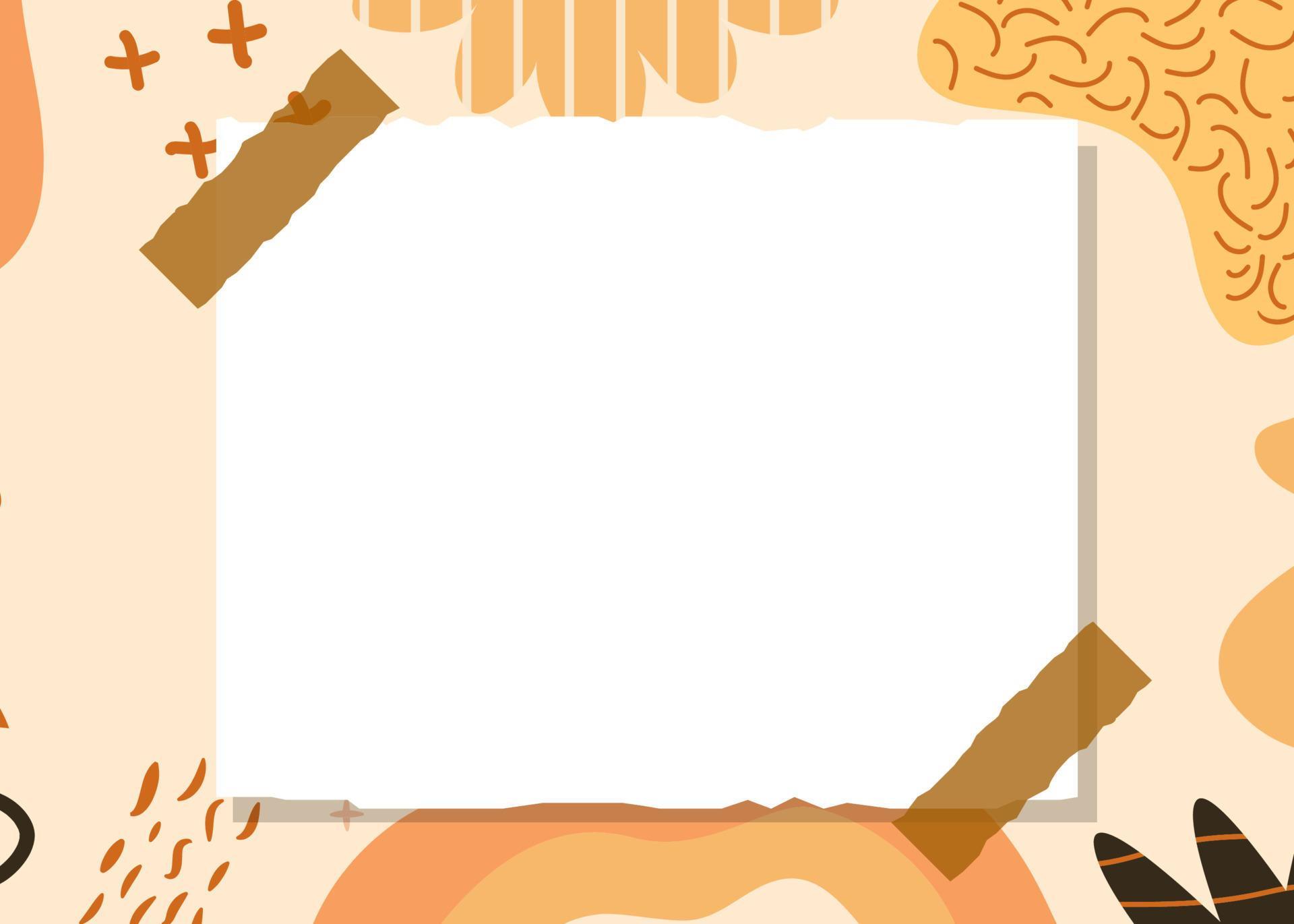 Aesthetic Hand Drawn Paper Note On Abstract Shapes Background Vector