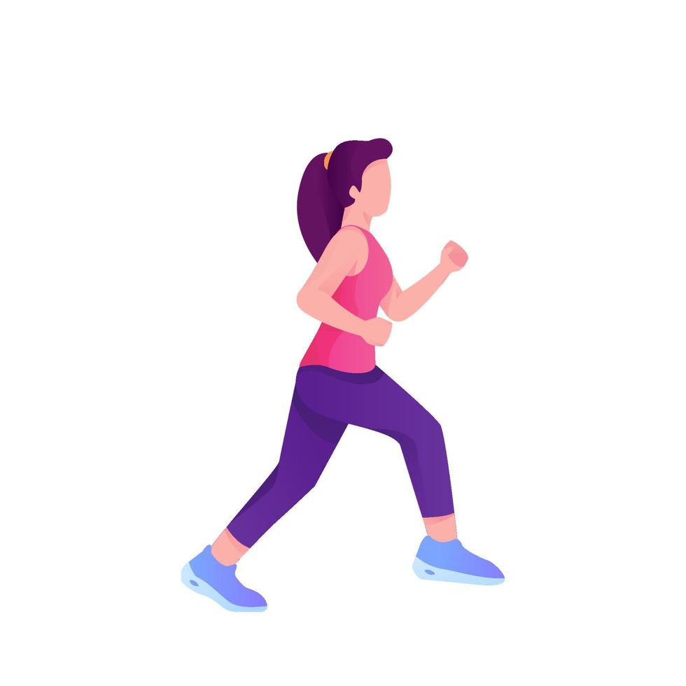 Women's Running Illustration 5887637 Vector Art at Vecteezy
