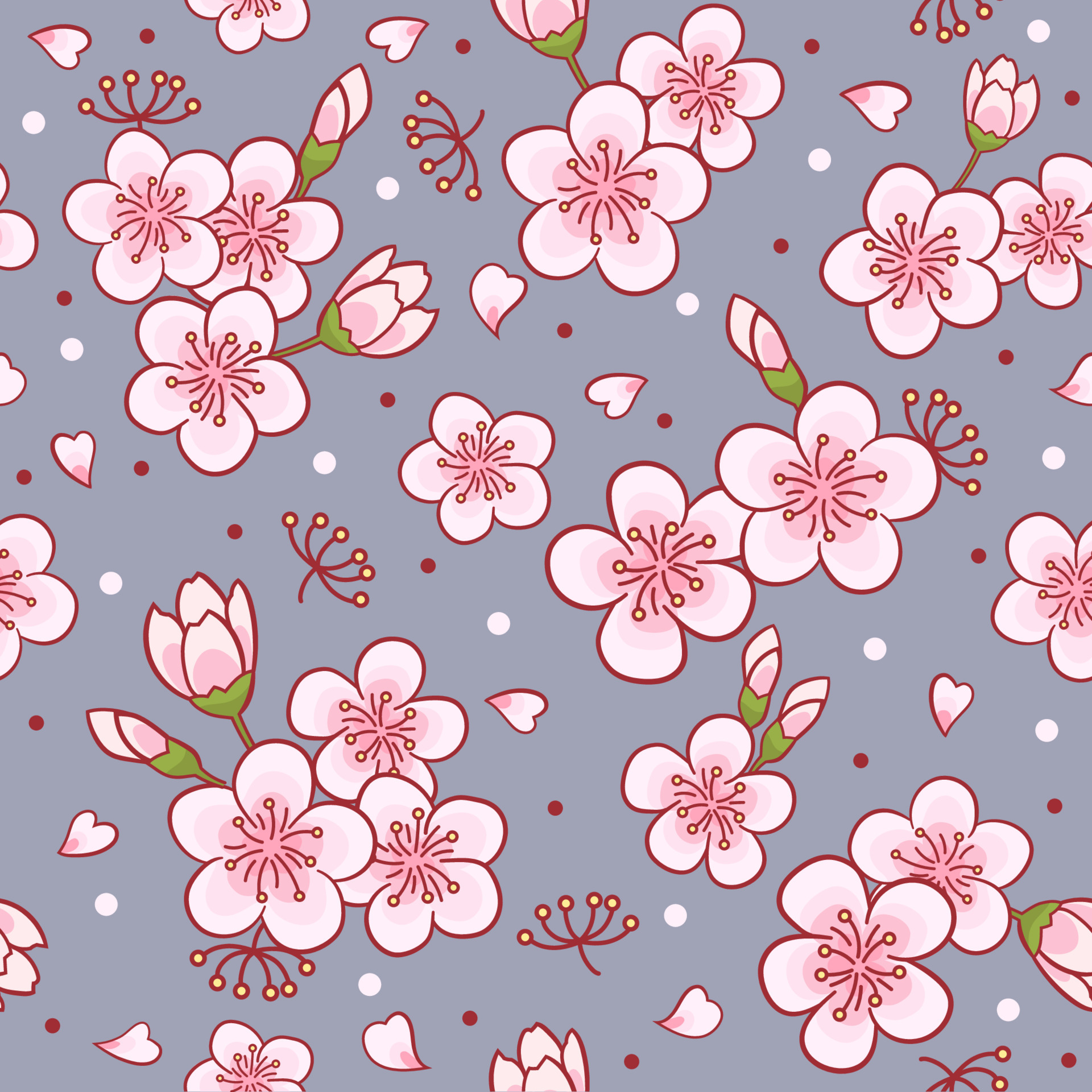 Cherry Blossom Seamless Pattern 5890132 Vector Art at Vecteezy Cherry Blossom Seamless Pattern 5890132 Vector Art at Vecteezy