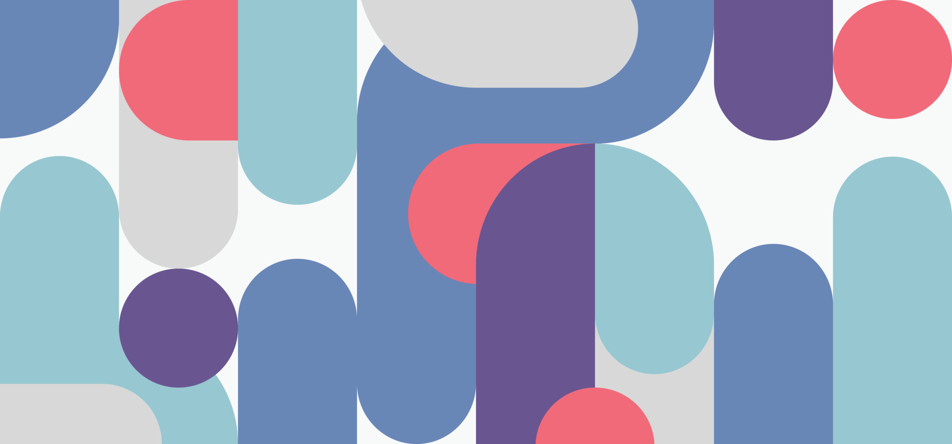 Abstract retro style of midcentury geometric design header template ...