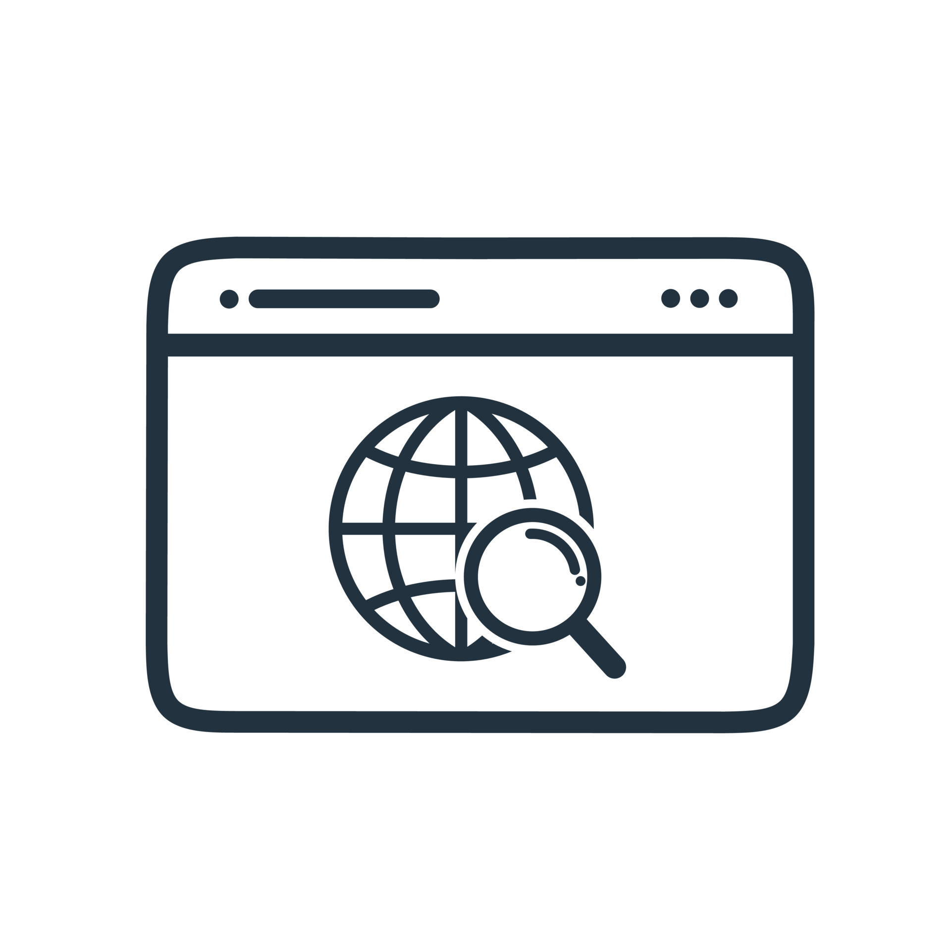 browsing icon line vector. web browsing internet symbol isolated on a ...