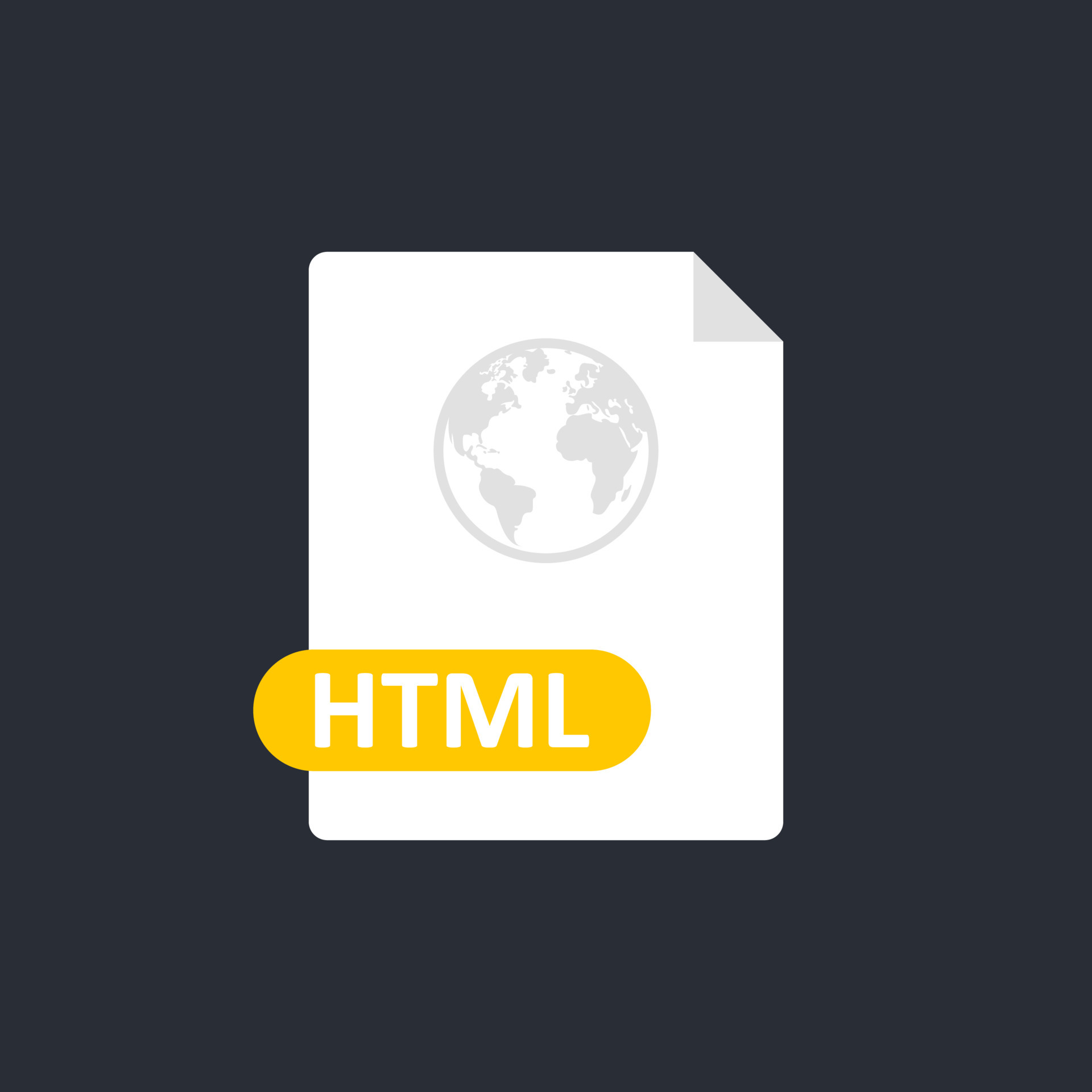 Html File Icon Hypertext Markup Language Format File Globe Icon Vector 5893792 Vector Art At 6479