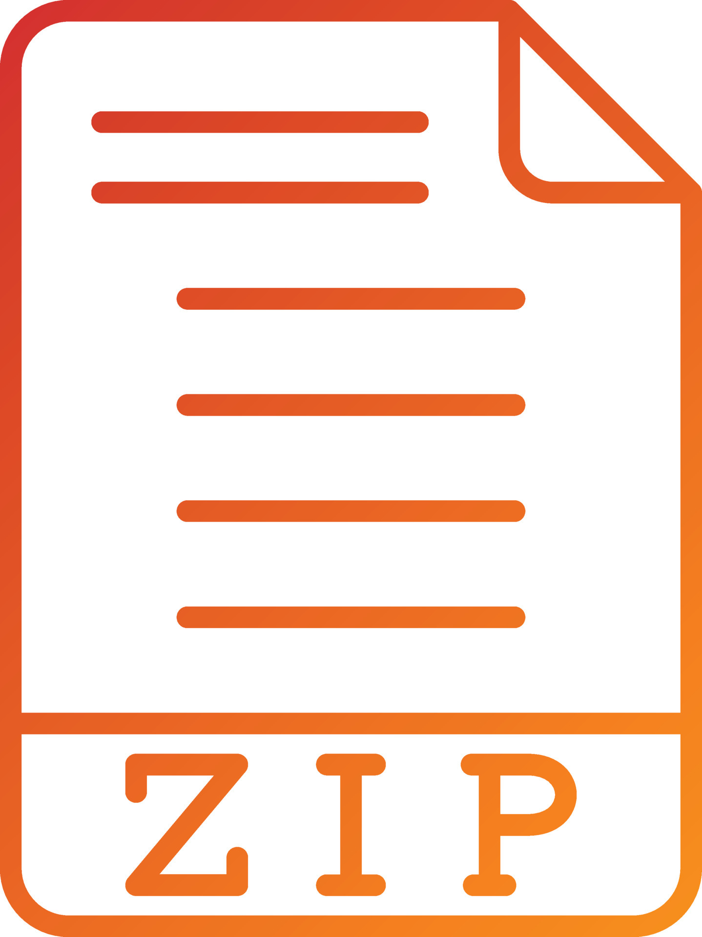 ZIP Icon Style 5895297 Vector Art at Vecteezy