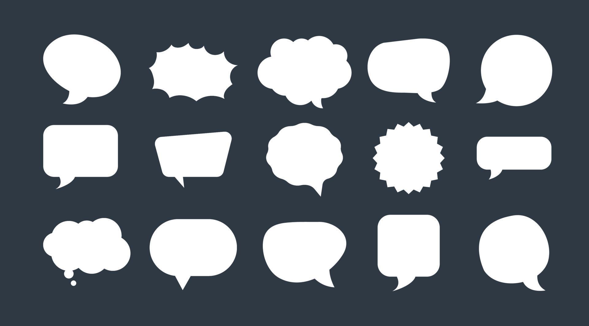 Speech bubble pack template design 5897895 Vector Art at Vecteezy