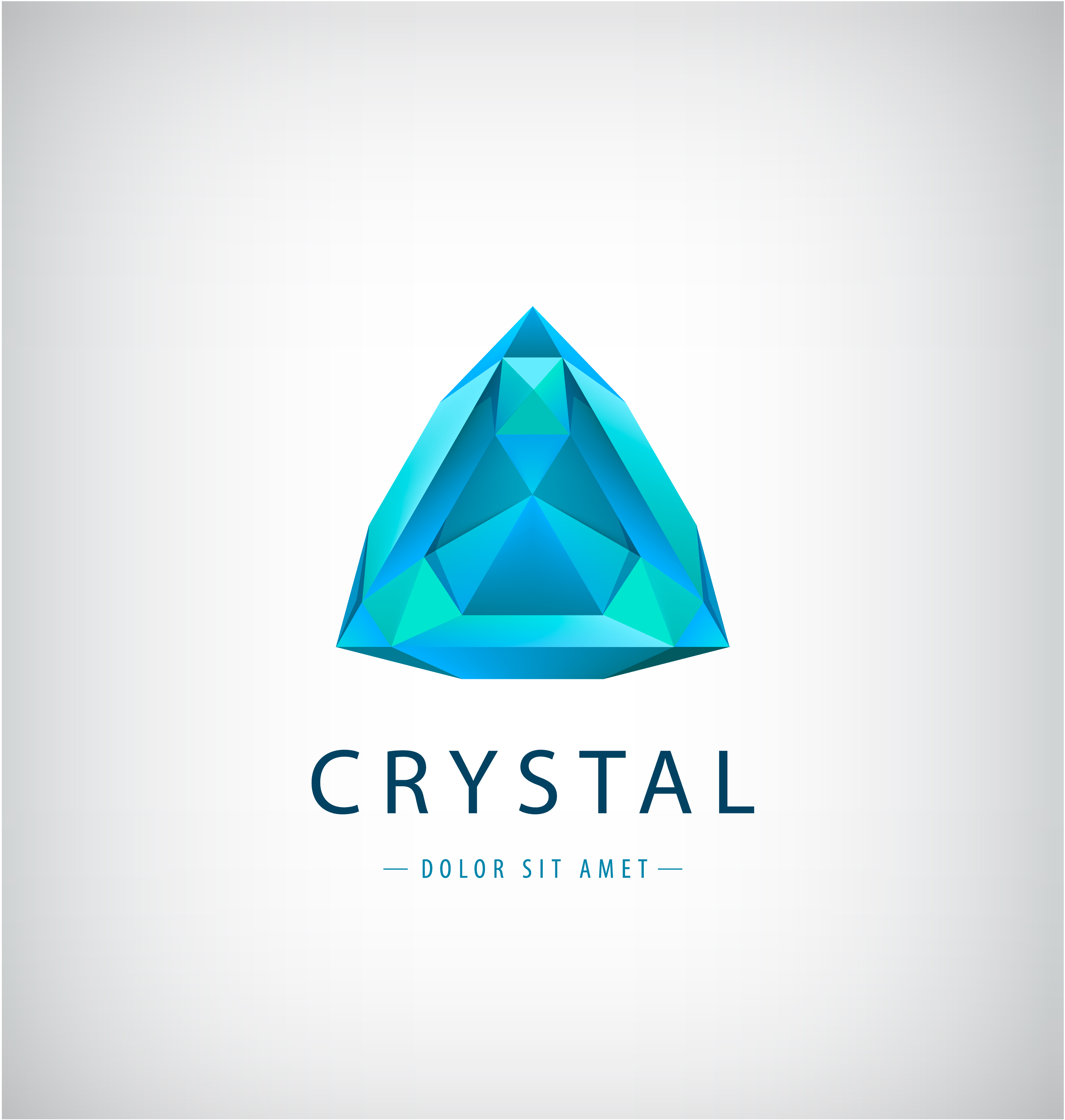 Vector Abstract Origamicrystal Geometric Shape Logo Company Identity Modern Futuristic Tech