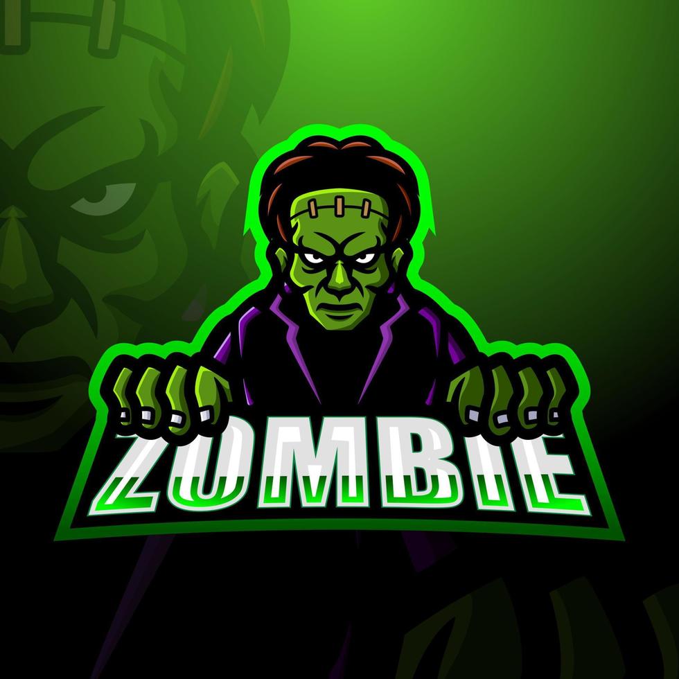 Zombie mascot esport logo design 5910226 Vector Art at Vecteezy