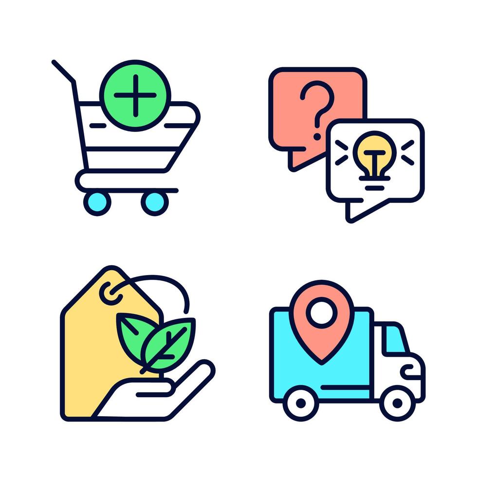 servicios de compras en línea pixel perfect rgb conjunto de iconos de ... servicios de compras en línea pixel perfect rgb conjunto de iconos de ...