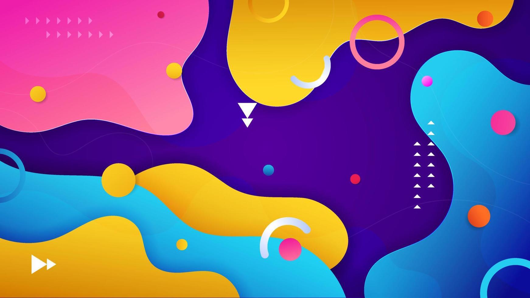 Vector Abstract Background With Gradient Color And Dynamic Shadow On