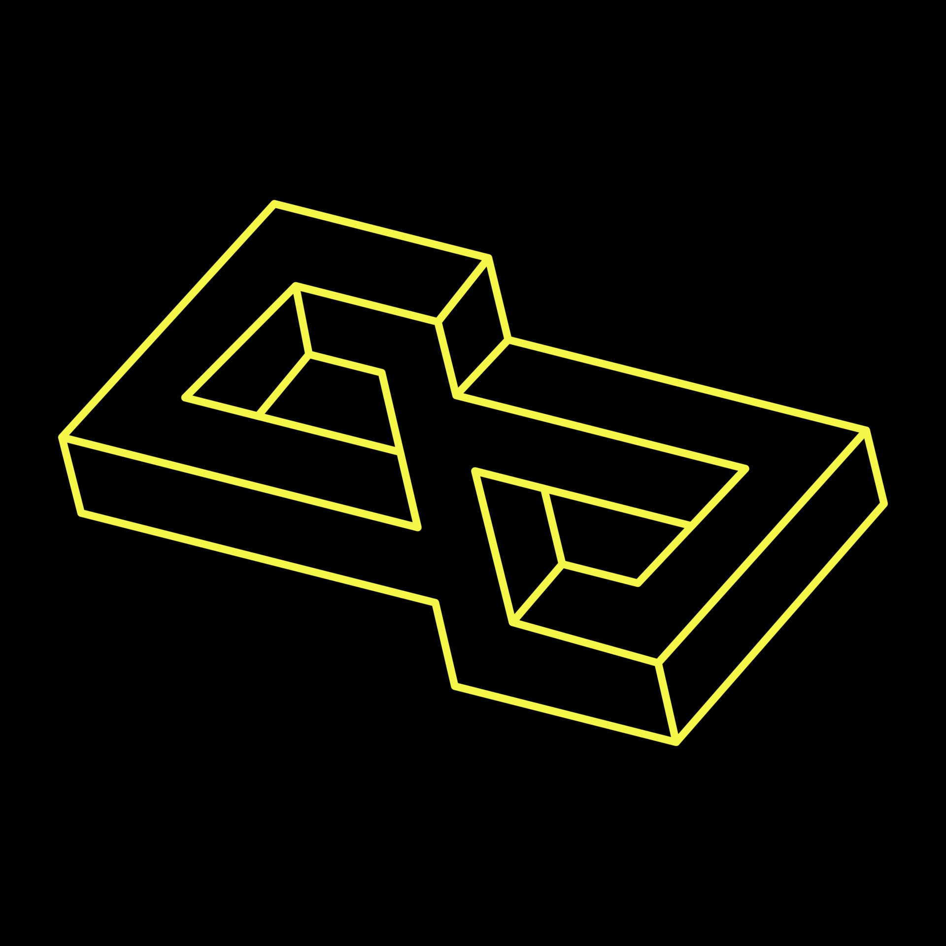 Impossible Shapes Optical Illusion Linear Infinite Object Abstract Eternal Geometric Figure