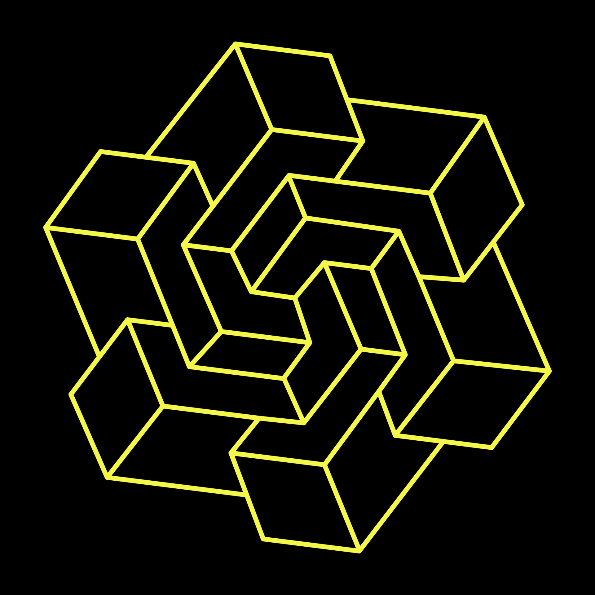 Impossible Shape Web Design Element Optical Illusion Object Line Design 5920971 Vector Art