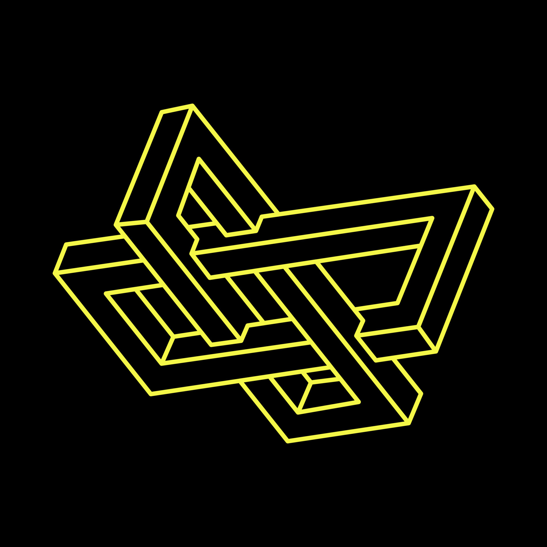 Impossible Shapes Optical Illusion Linear Infinite Object Abstract Eternal Geometric Figure