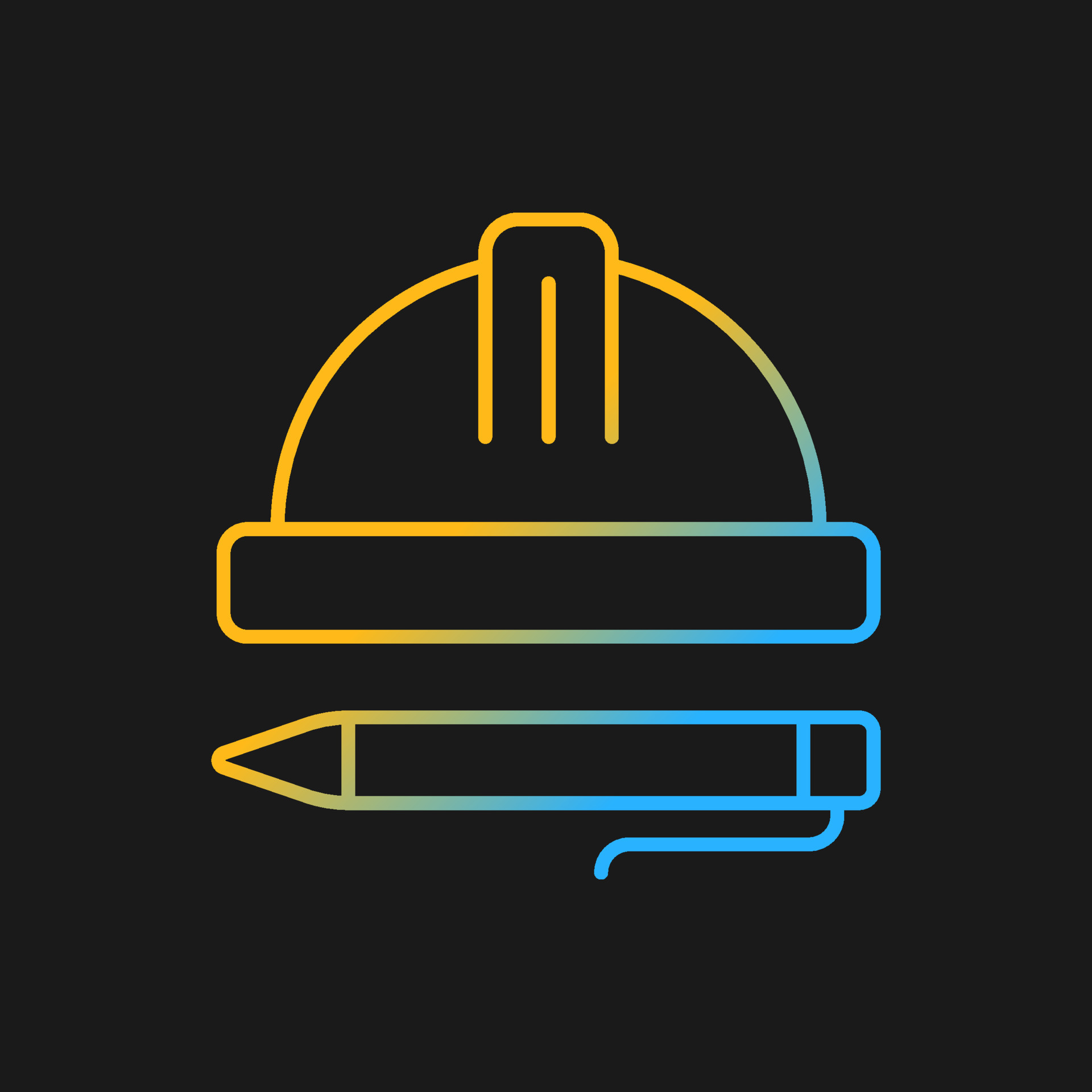 Inspection Gradient Vector Icon For Dark Theme Building Inspector New Construction Evaluation