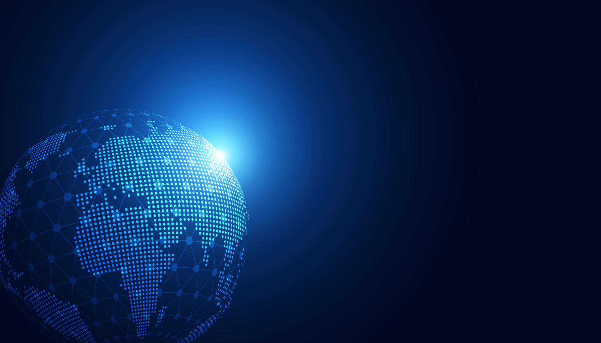 Abstract Global Dot Network Connection And Communication Futuristic On