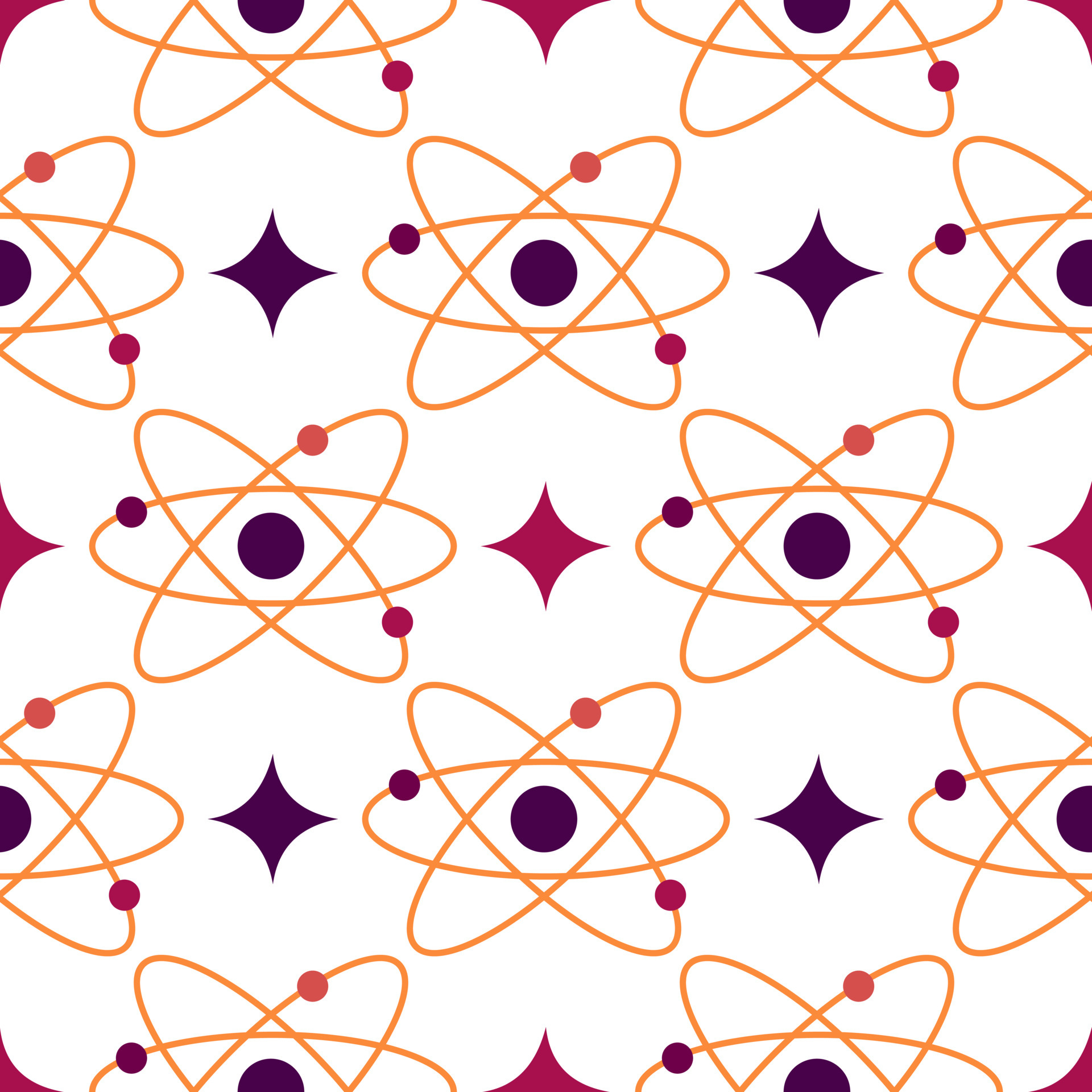 Molecular Seamless Pattern With Science Theme 5924867 Vector Art At
