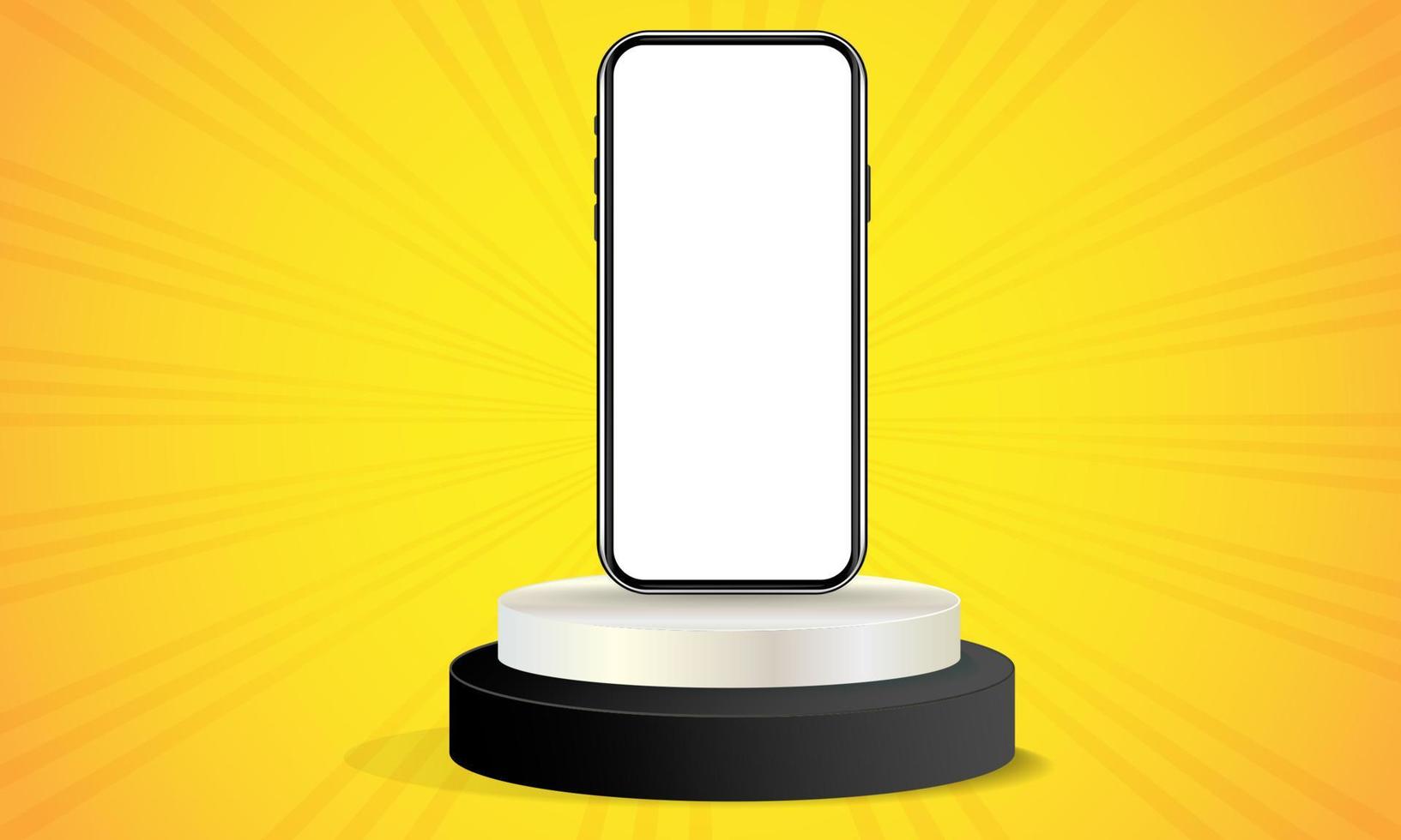 Realistic Smartphone Mockup With Front View Device Ui Ux Mockup Blank