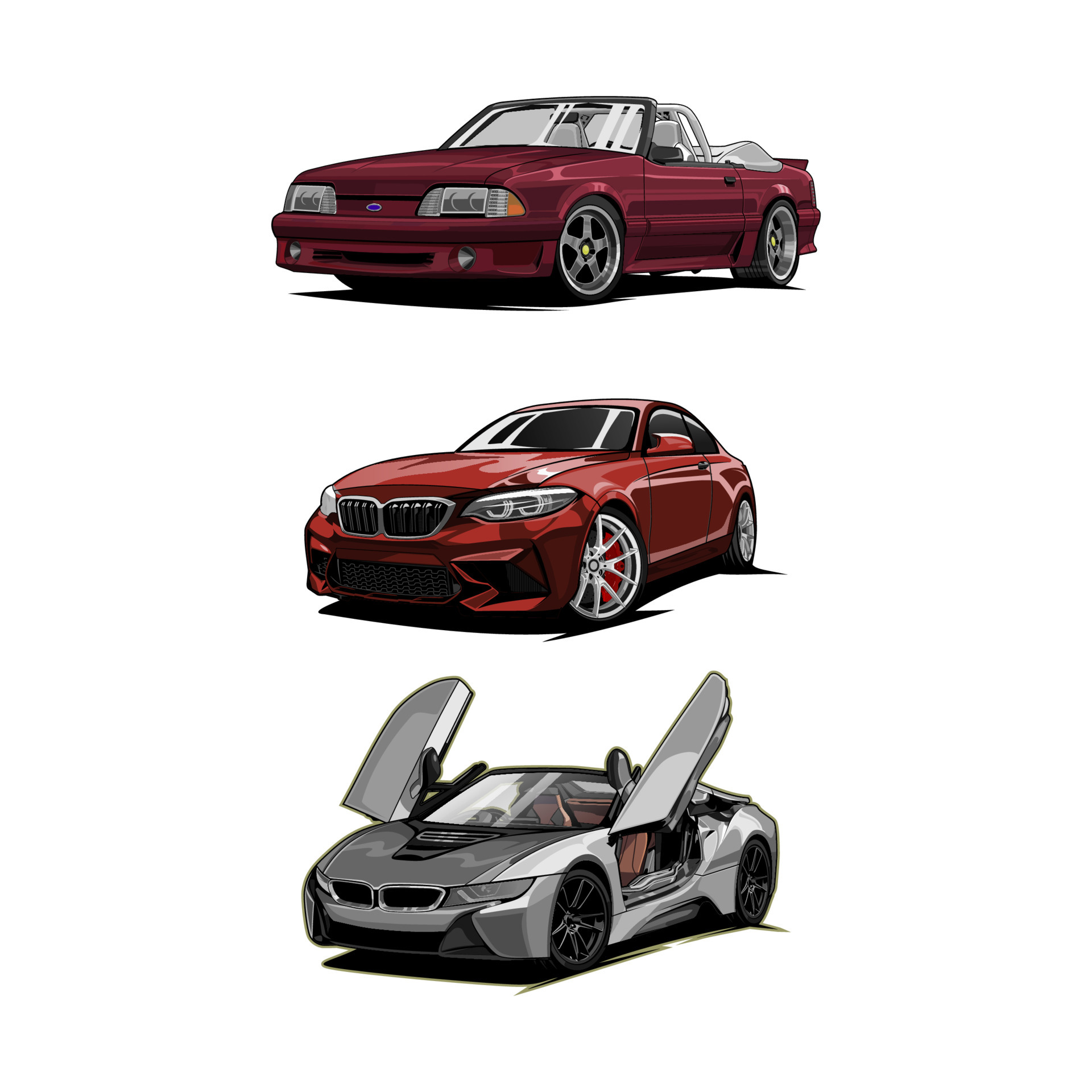 bundle set car sport vector 5928040 Vector Art at Vecteezy