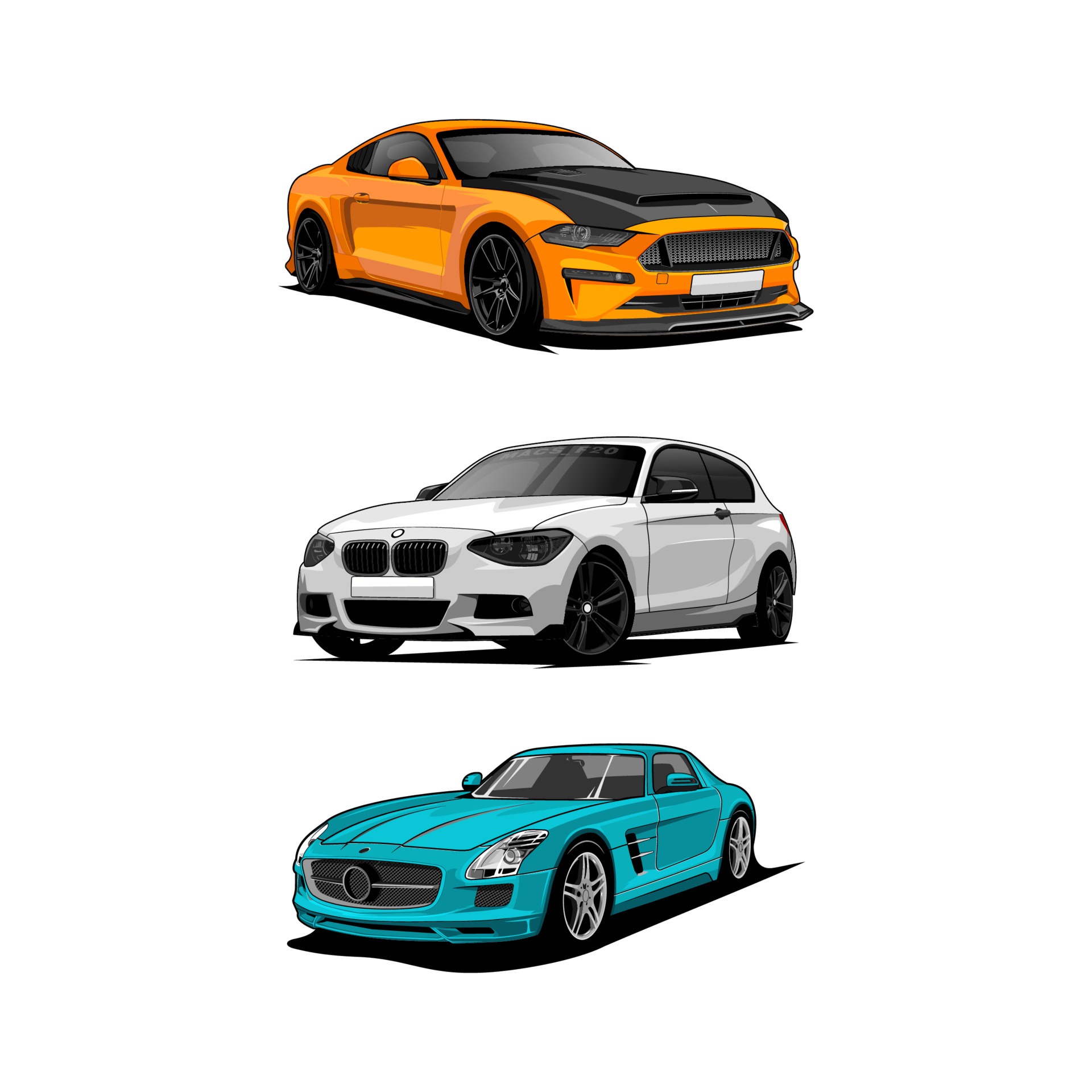 bundle set car sport vector 5928043 Vector Art at Vecteezy