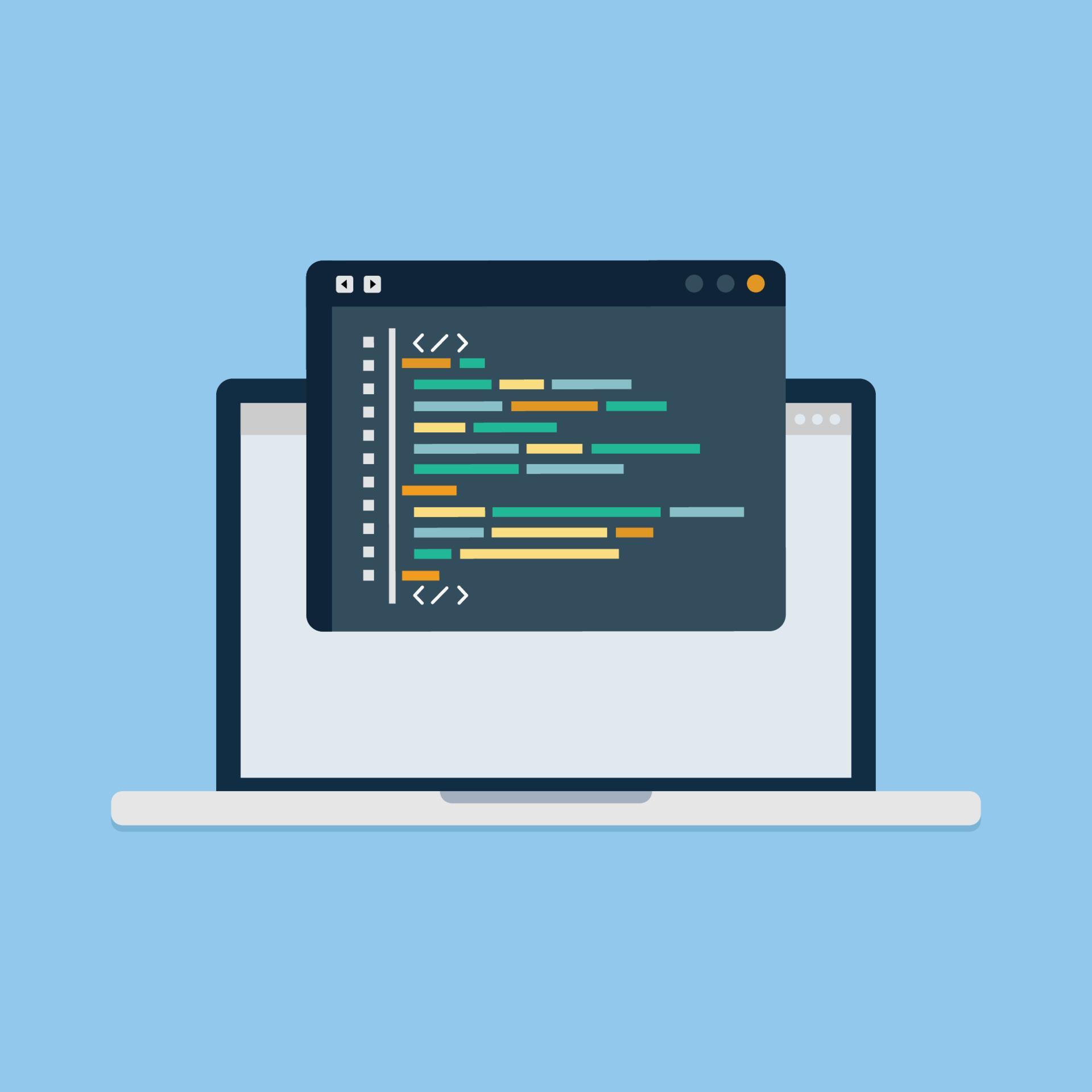 Web development software program flat vector illustration 5935701 ...