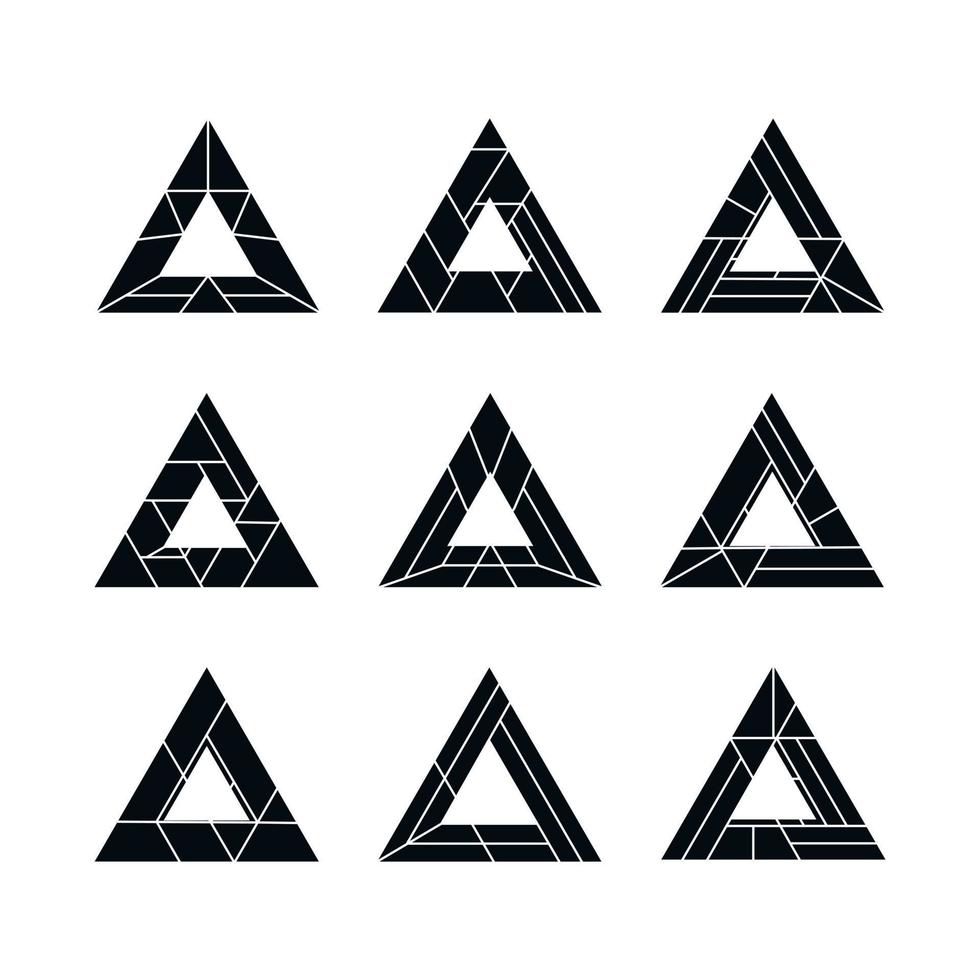 Abstract Geometric Triangle Shape Vector Set 5939717 Vector Art at Vecteezy